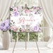 Personalized Bridal Shower Sign With Watercolor Purple Roses ...