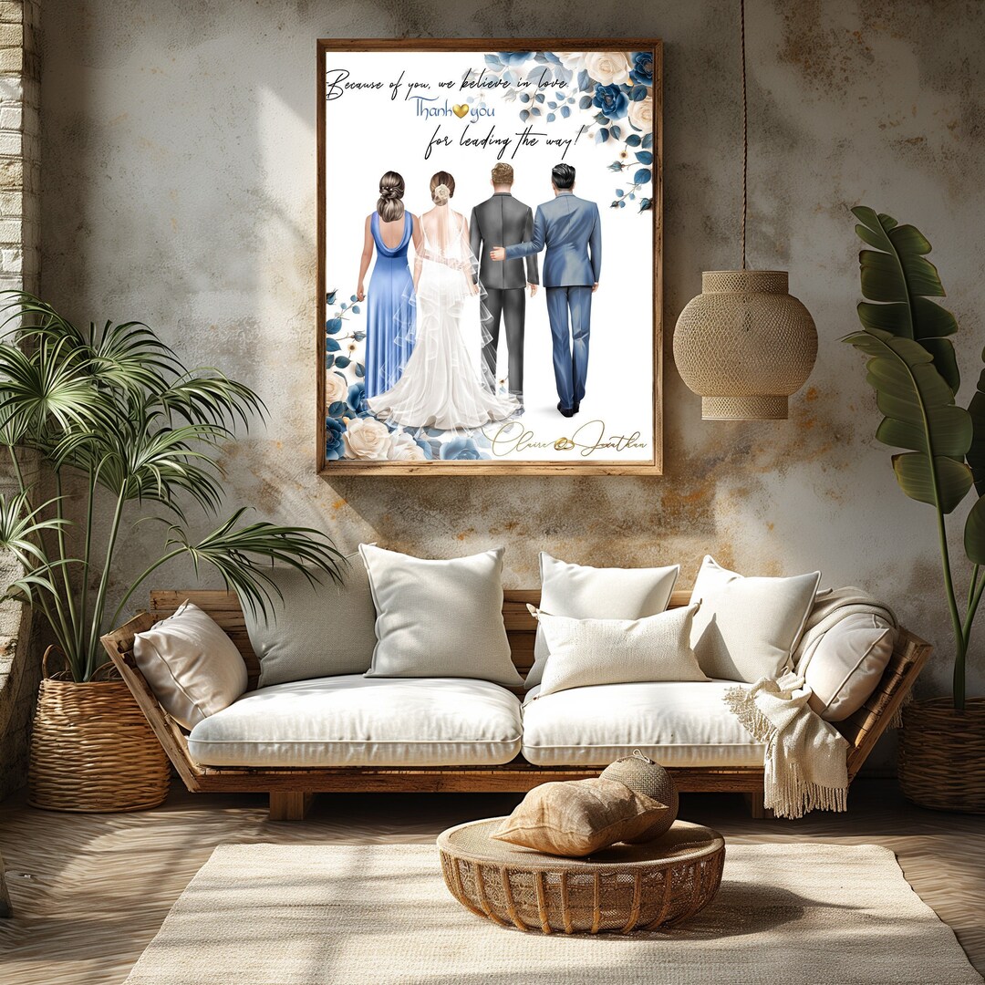 Parents Wedding Gift, Navy Blue Wedding - Etsy