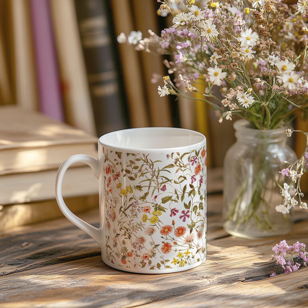 Floral Mugs, Gift Mug, Cozy Mug, Floral Coffee Mug, Spring Mugs, Spring ...