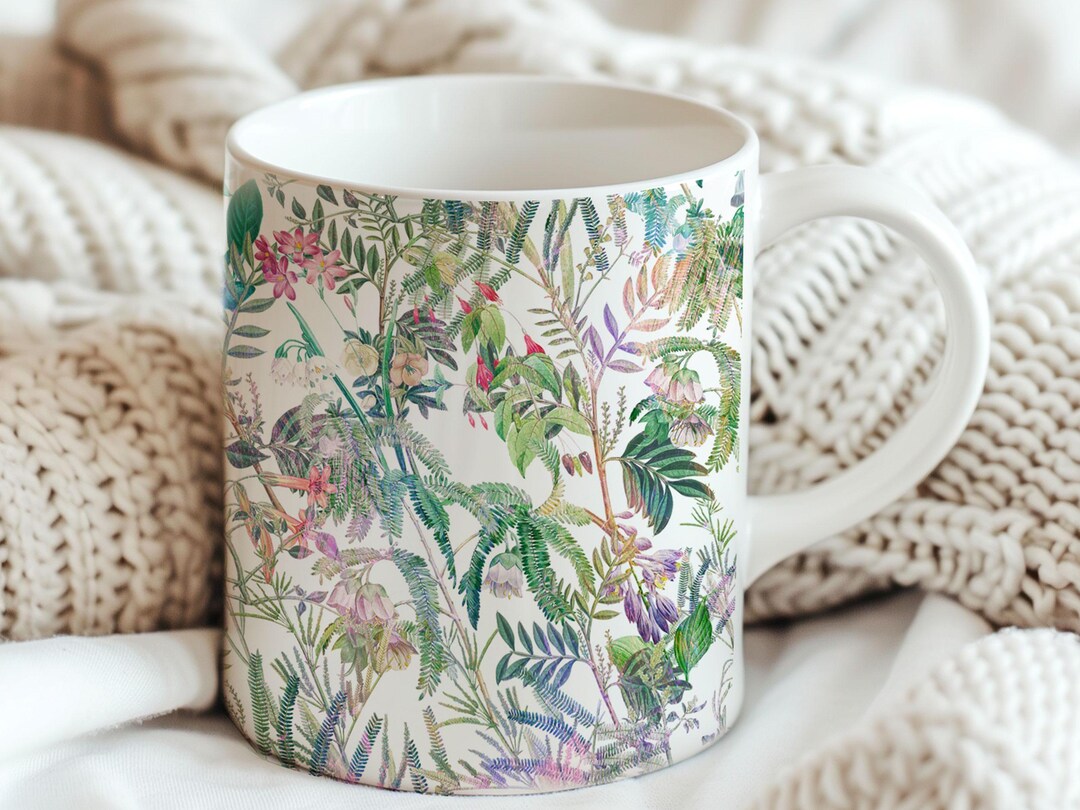 Floral Coffee Mug, Spring Mugs, Cozy Mug Personalized, Gift Mug, Floral ...