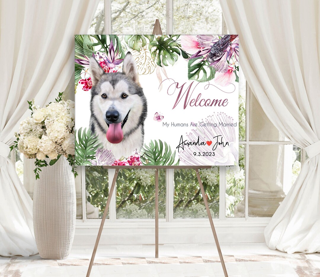Pet Welcome Sign, Tropical Wedding - Etsy