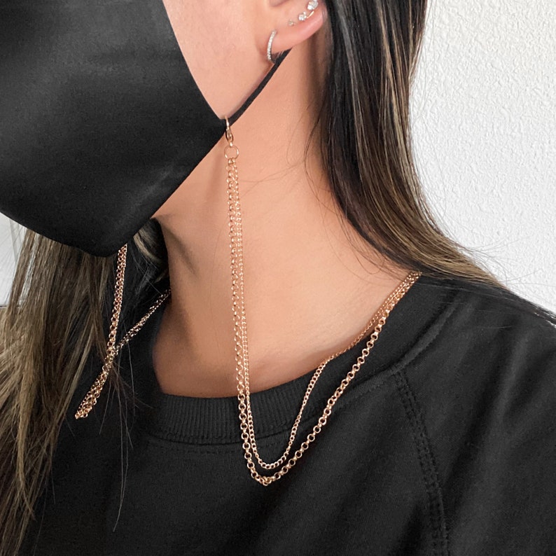 Face Mask Chain Gold Mask Chain Face Mask Holder Strap - Etsy