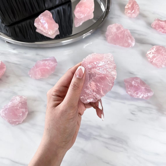 Raw Rose Quartz Natural Rose Quartz Crystal Pink Rose Quartz | Etsy