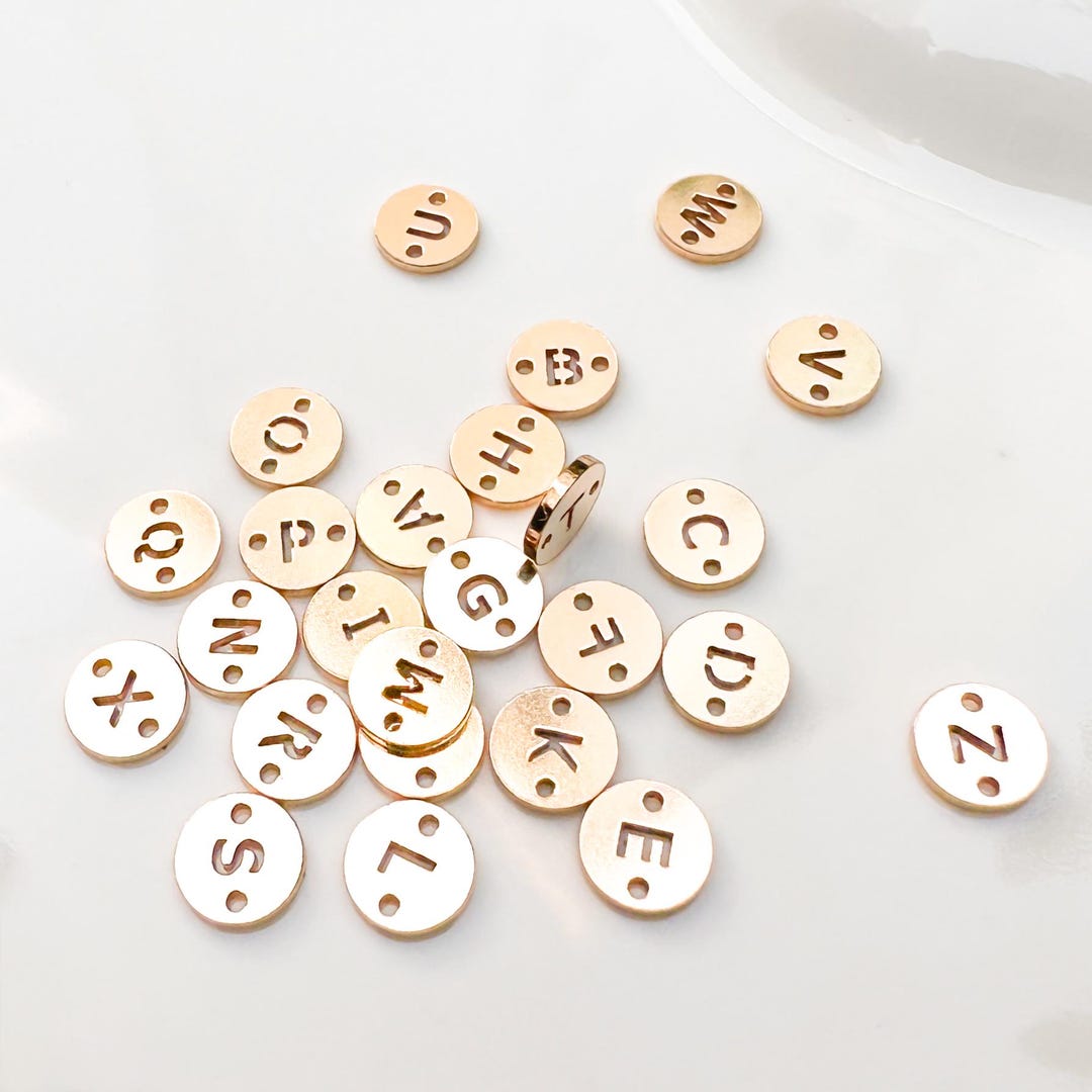 Initial Connector, 14k Gold Filled & Sterling Silver, Letter Connectors ...