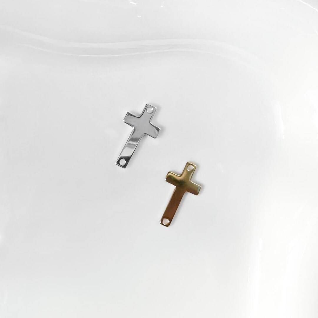 Cross Connector, 14k Gold Filled & Sterling Silver, Connectors for ...