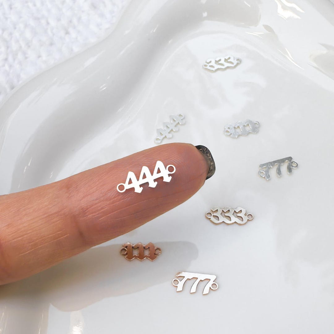 Angel Number Connector, 14k Gold Filled & Sterling Silver, Connectors ...