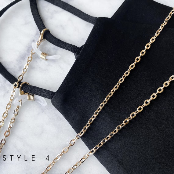 Face Mask Chain Gold Mask Chain Face Mask Holder Strap | Etsy