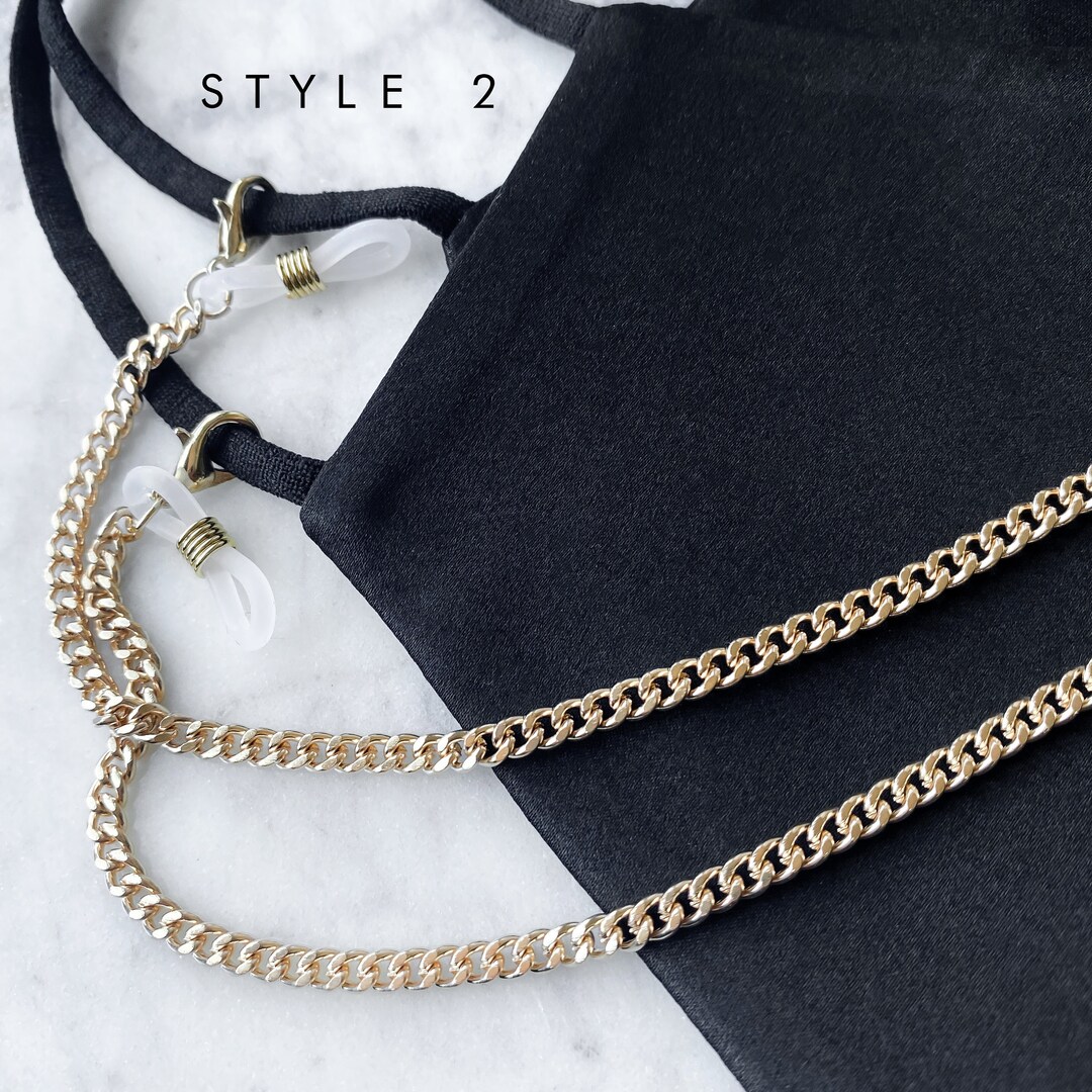 Face Mask Chain, Gold Mask Chain, Face Mask Holder Strap, Detachable ...
