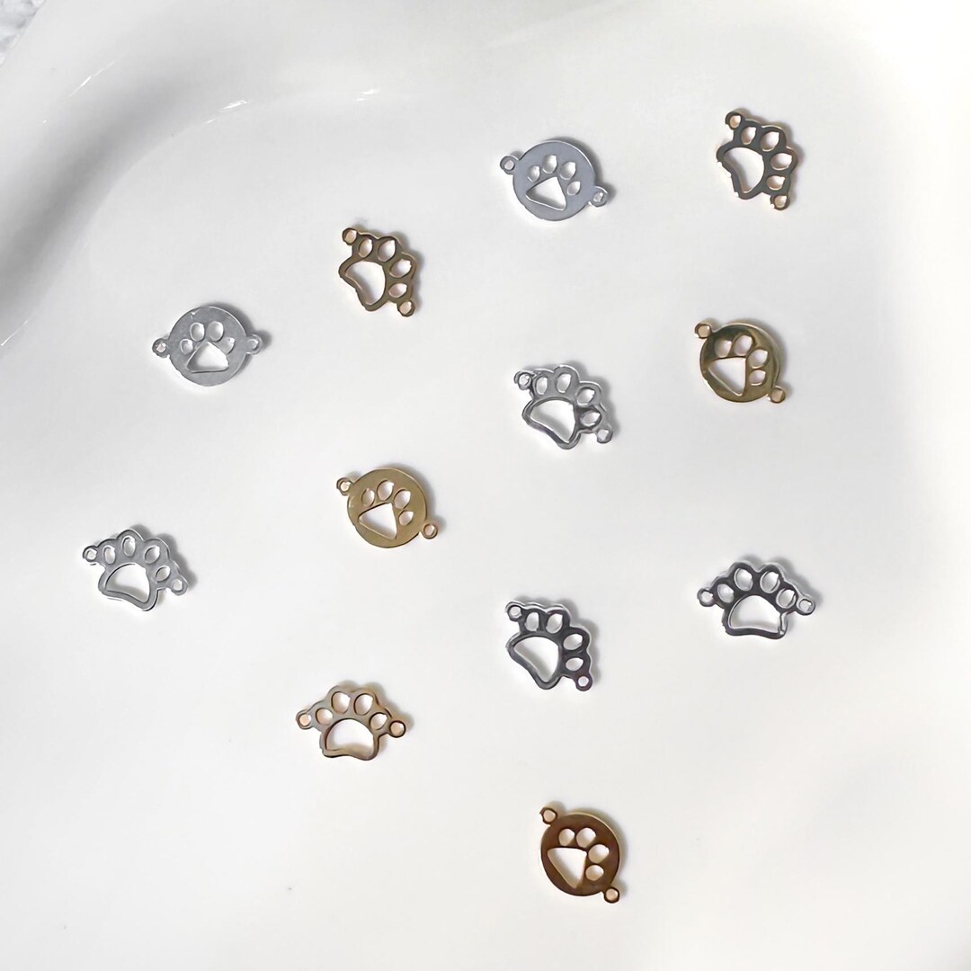 Paw Connectors, 14k Gold Filled & 925 Sterling Silver, Connectors for ...