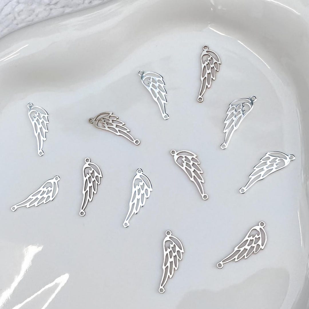 Angel Wing Connectors, 14k Gold Filled & Sterling Silver, Connectors ...