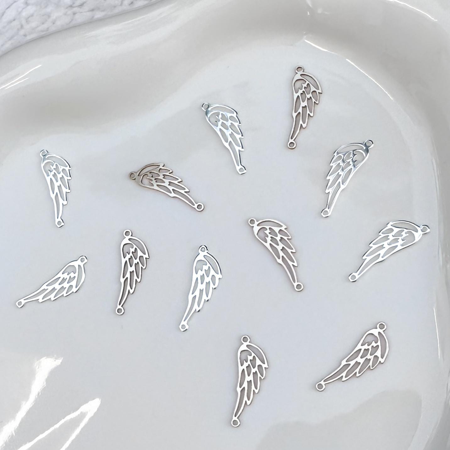 Angel Wing Connectors, 14k Gold Filled & Sterling Silver, Connectors ...