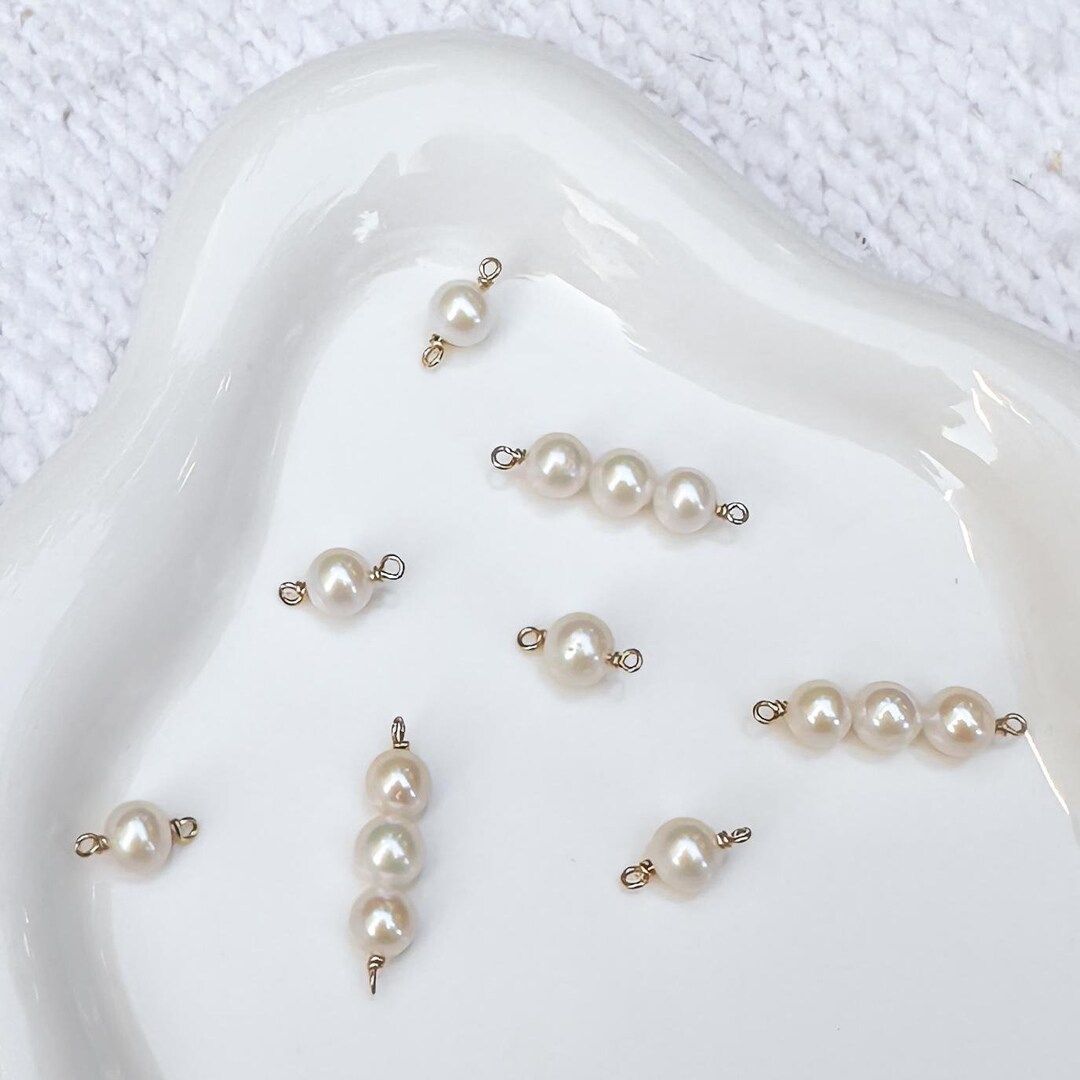 Freshwater Pearl Connector, 14k Gold Filled & Sterling Silver ...