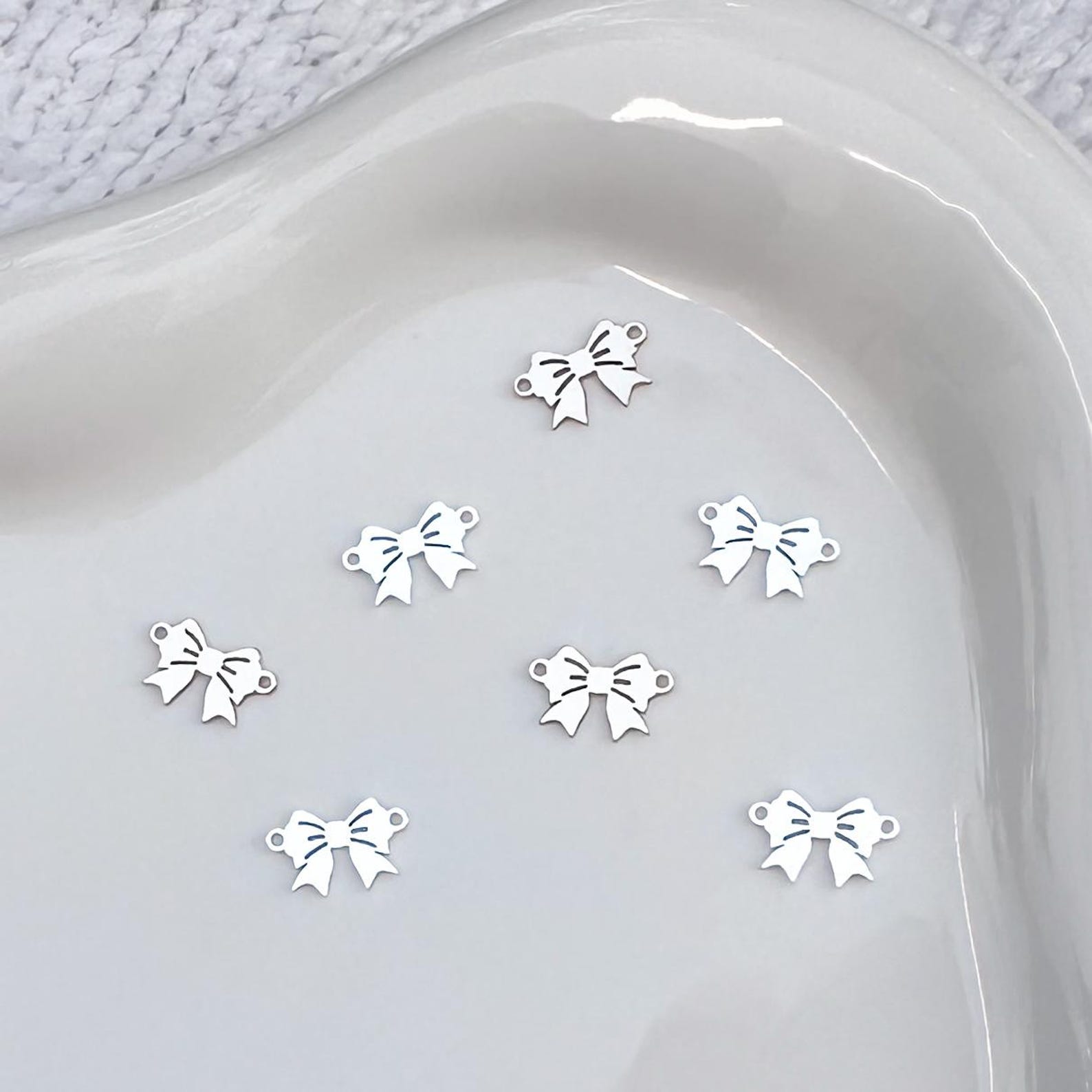 Bow Connectors, 14k Gold Filled & Sterling Silver, Connectors for ...