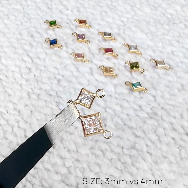 Diamond Birthstone Connector, 14k Gold Filled & Sterling Silver ...