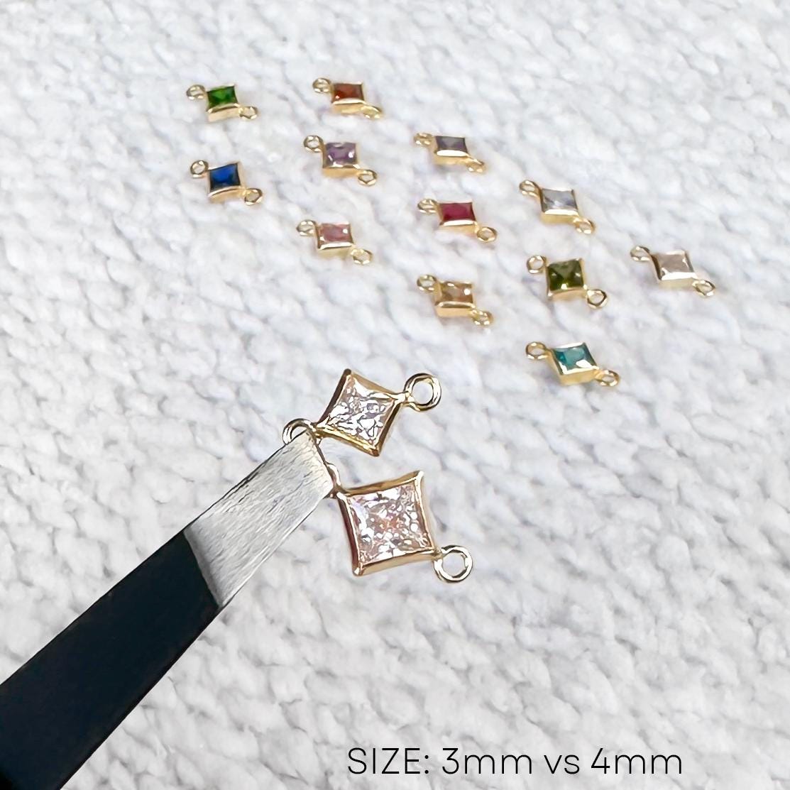 Diamond Birthstone Connector, 14k Gold Filled & Sterling Silver ...