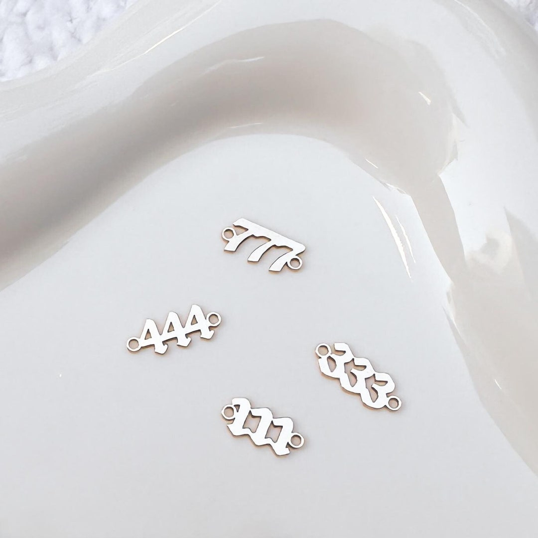 Angel Number Connector, 14k Gold Filled & Sterling Silver, Connectors ...