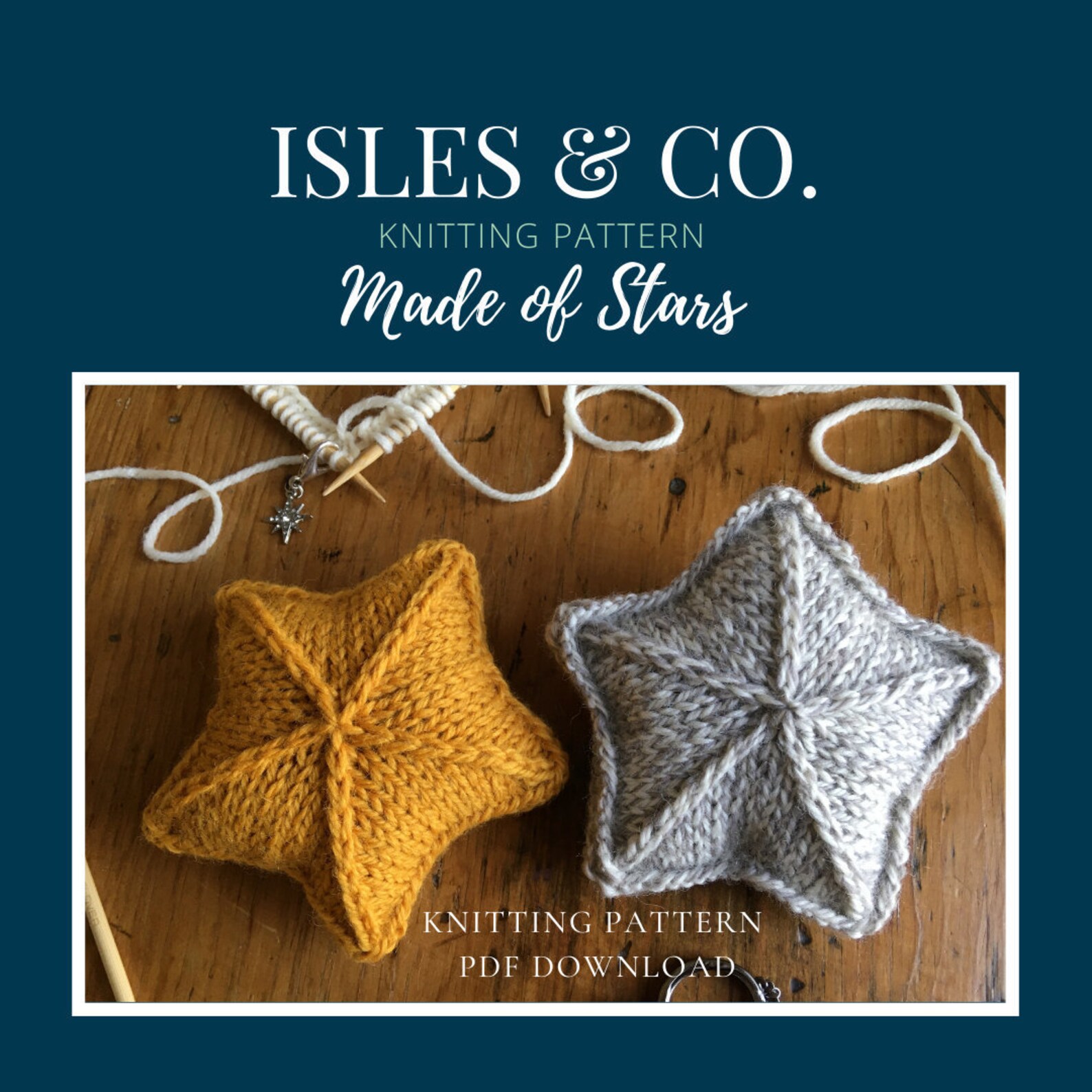 Knitting Pattern: made of Stars Hand Knit Star - Etsy