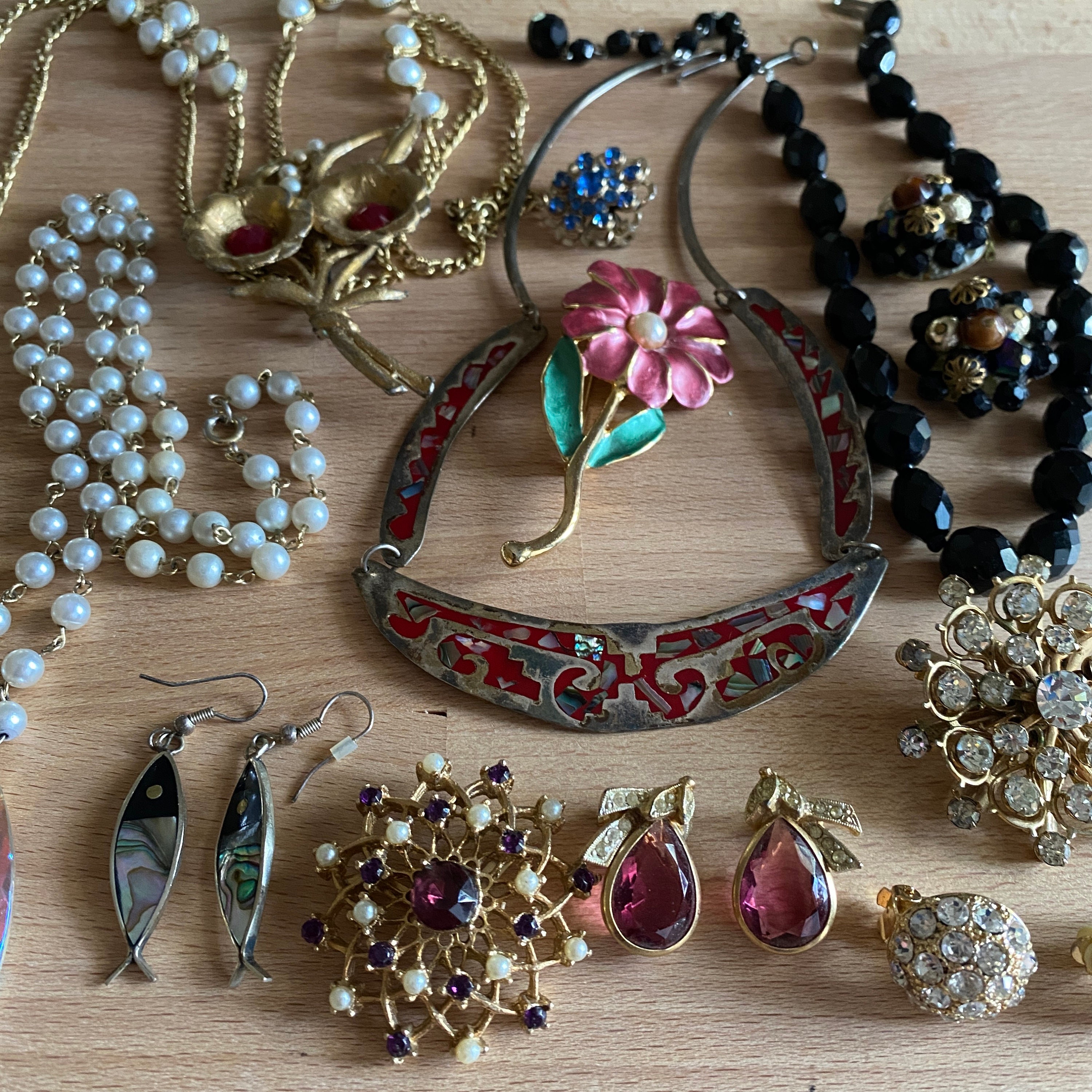 Vintage Jewelry Lot Sets 50s 60s 70s 80s Silver Boho Rhinestones - Etsy
