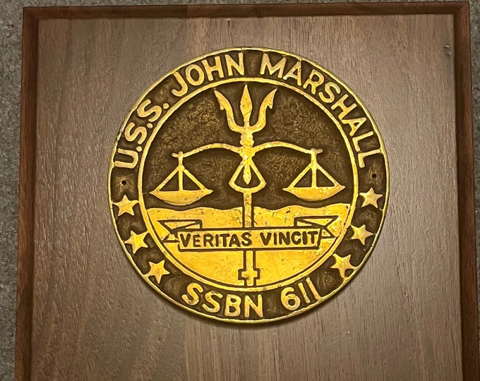 USS John Marshall Submarine SSBN 611 Brass Plaque - Etsy