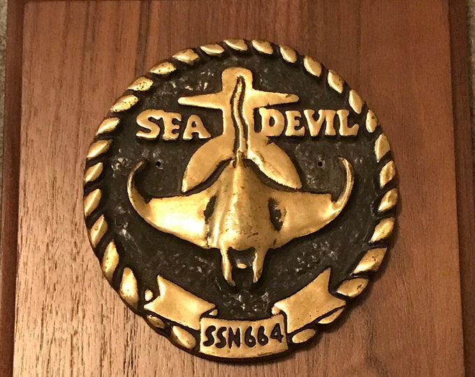 USS Sea Devil Submarine SSN 664 Brass Plaque - Etsy