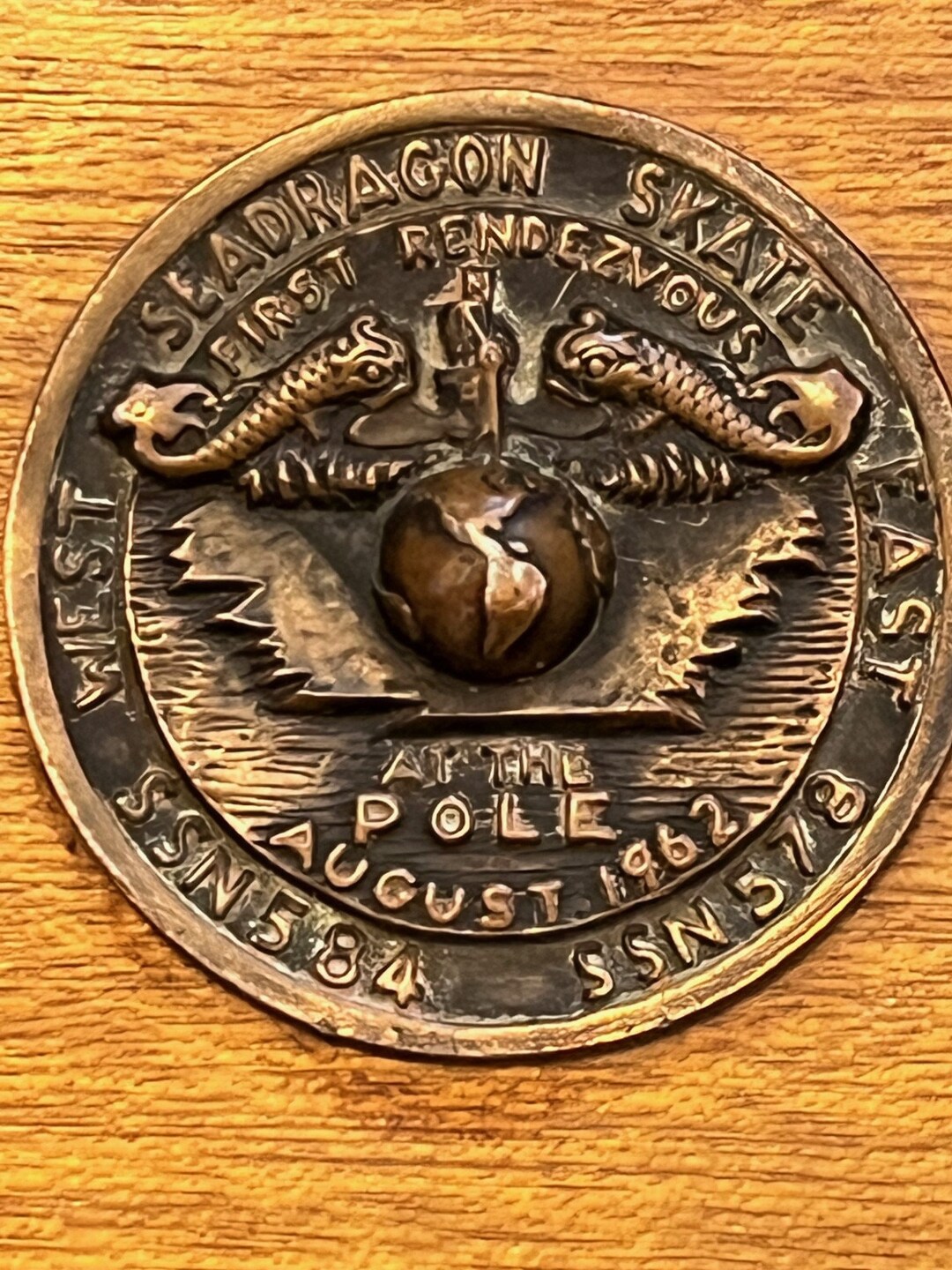 USS Seadragon 584 USS Skate 578 First Submarine Rendezvous at the Pole ...