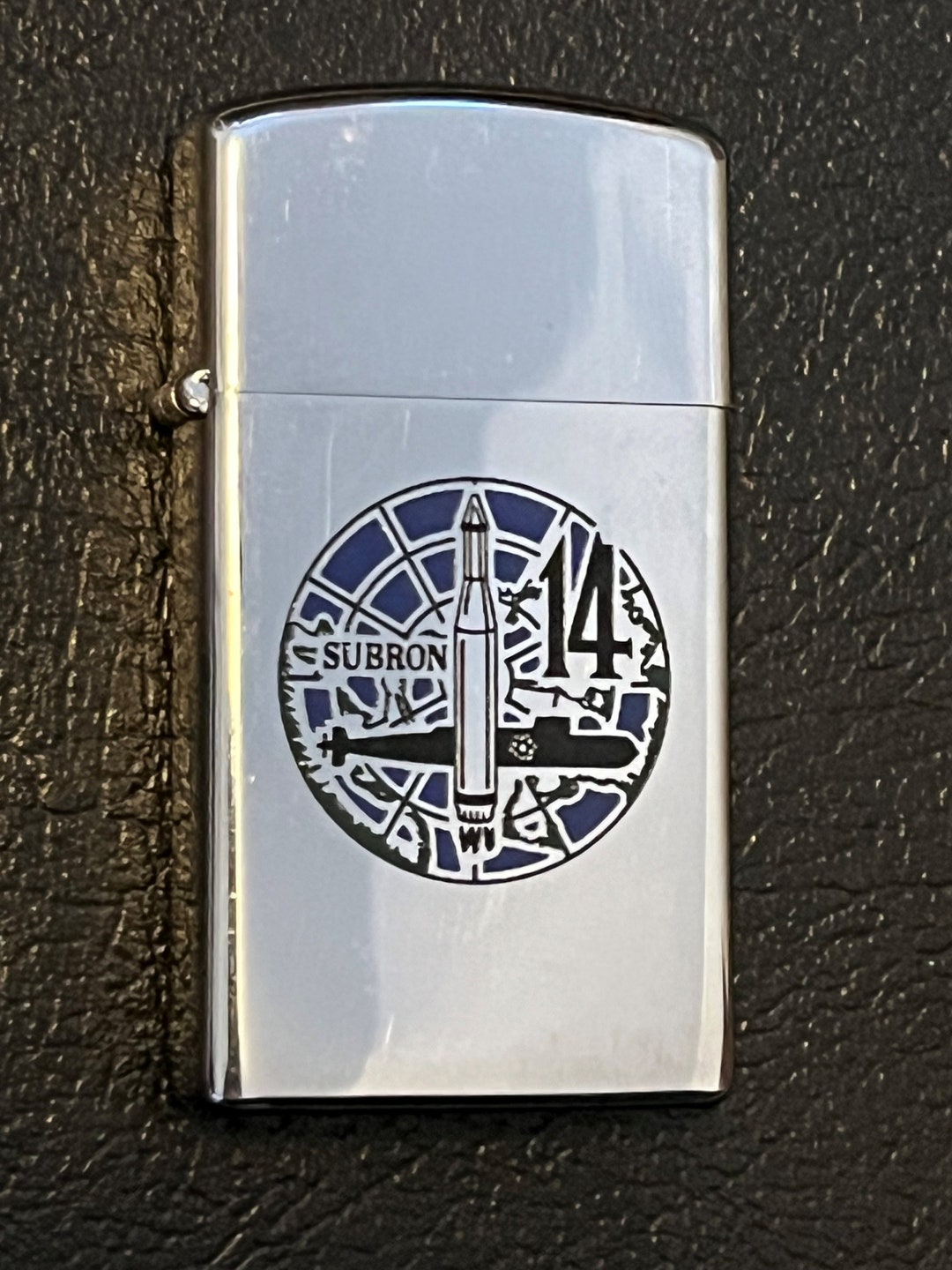 Submarine Squadron 14 (SUBRON 14) Navy Zippo Slim Lighter - Used 1971 ...