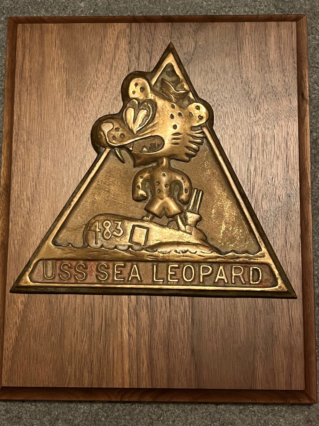 USS Sea Leopard Submarine SS 483 Brass Plaque - Etsy