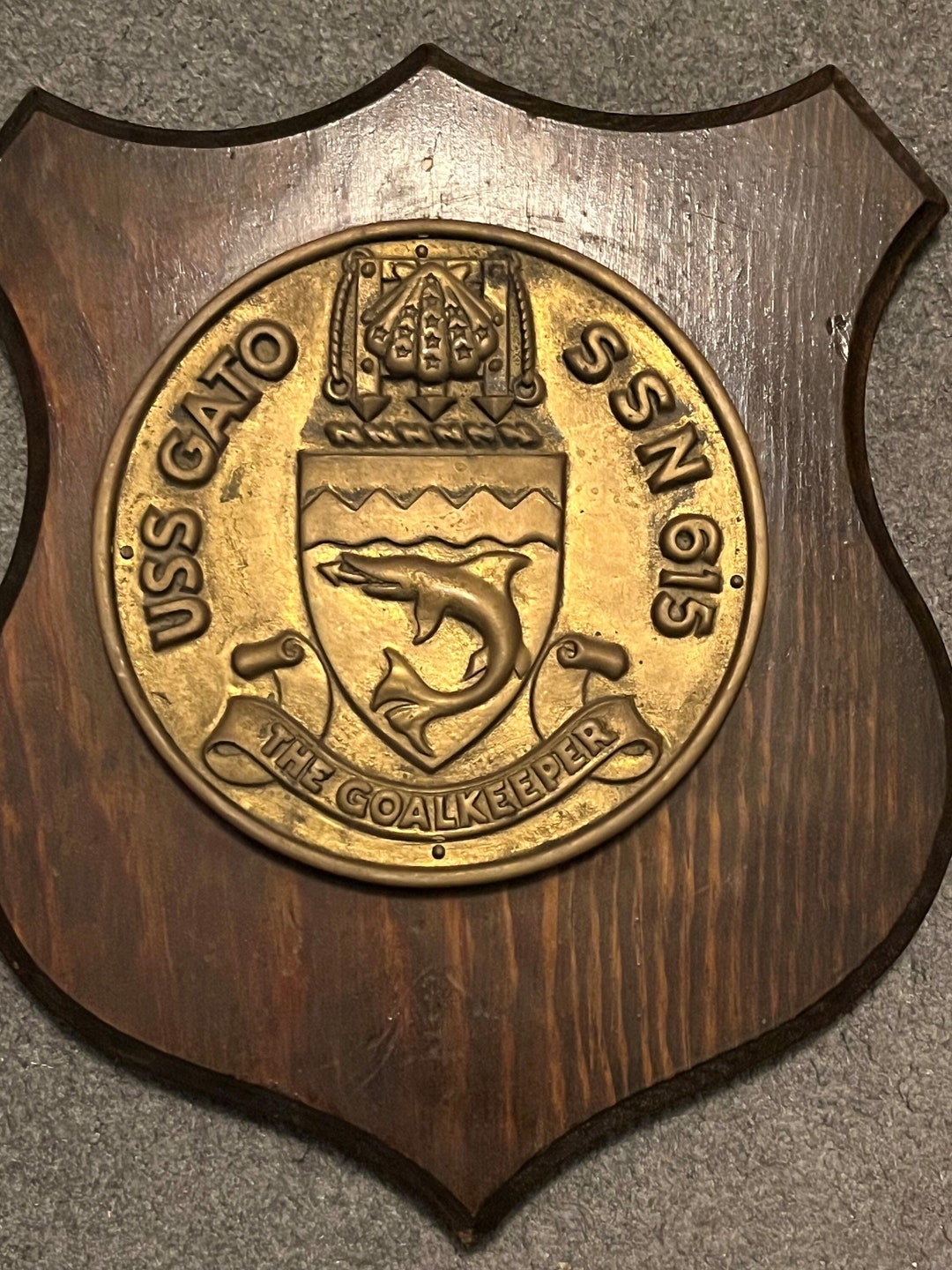 USS Gato Submarine SSN 615 Brass Plaque - Etsy