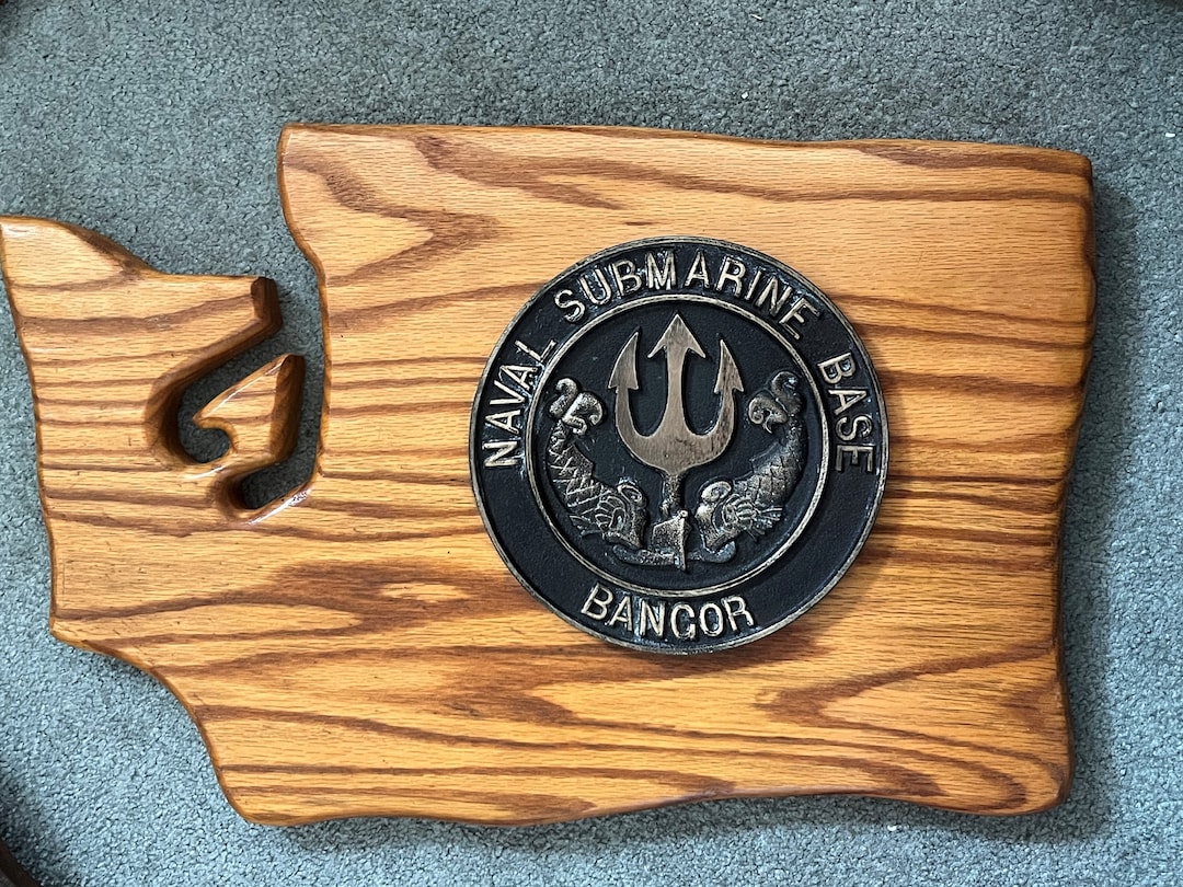 US Naval Submarine Base Bangor Washington Brass Plaque - Etsy