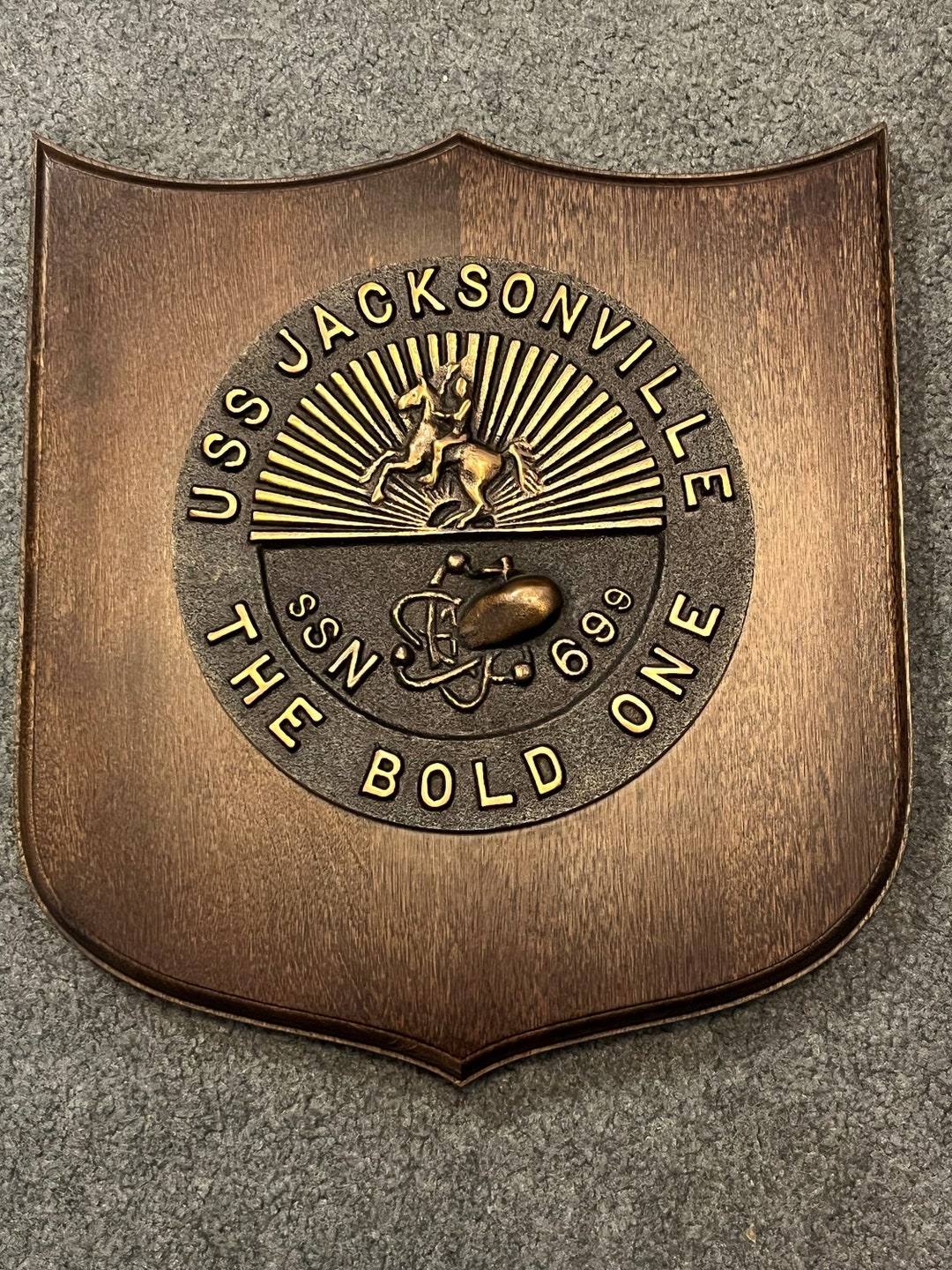 USS Jacksonville Submarine SSN 699 Brass Plaque - Etsy