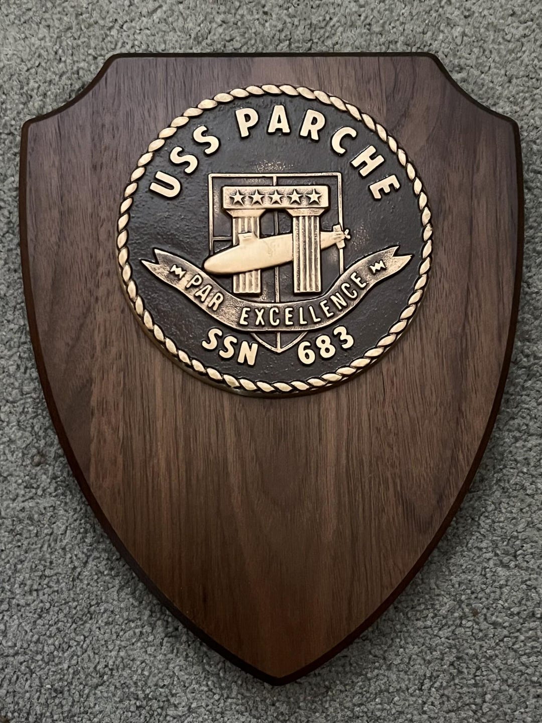 USS Parche Submarine SSN 683 Brass Plaque - Etsy