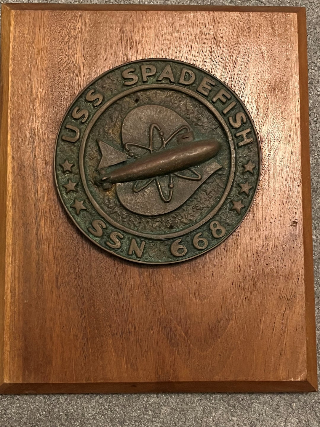 USS Spadefish Submarine SSN 668 Brass Plaque - Etsy