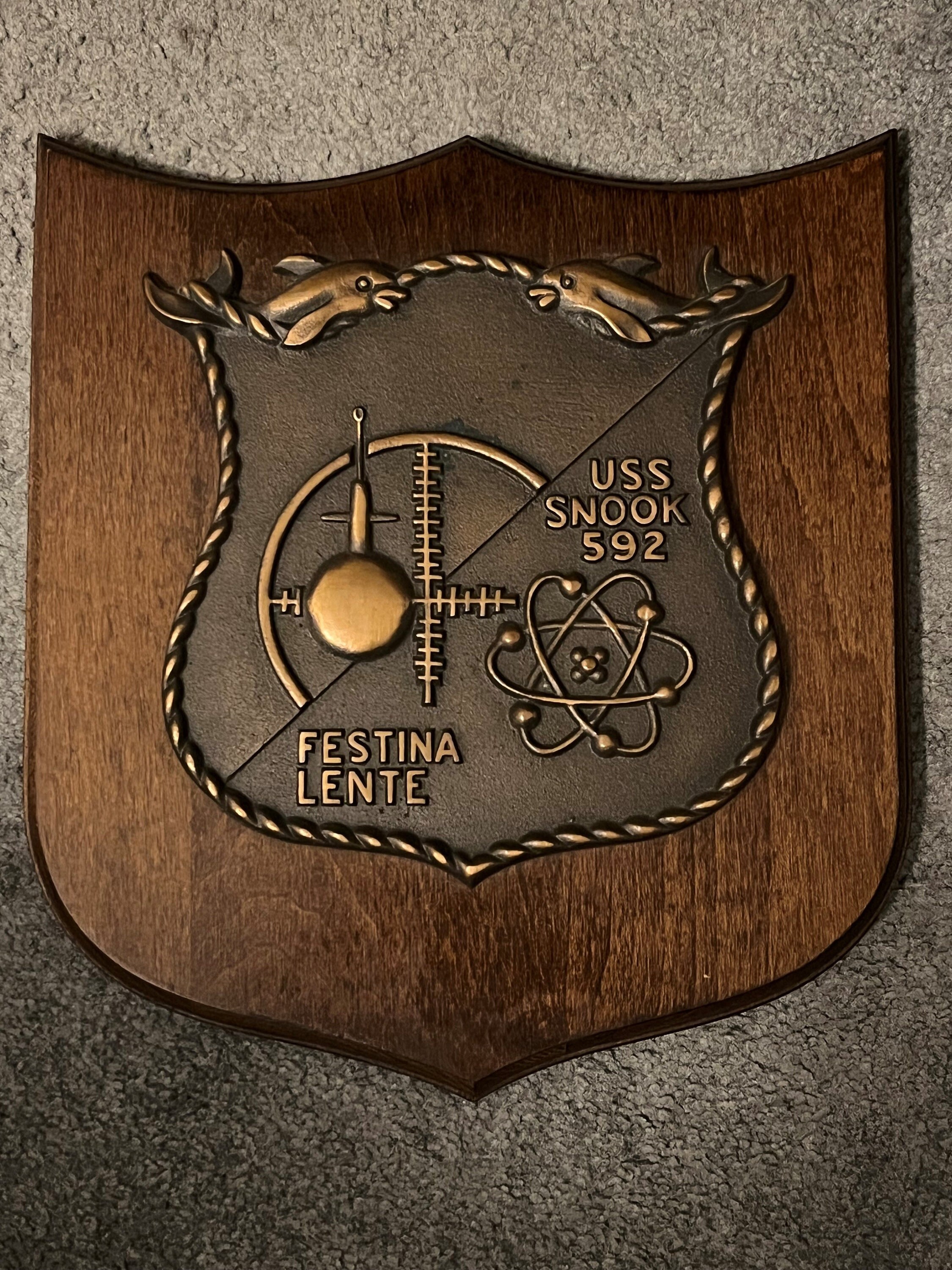 USS Snook Submarine SSN 592 Brass Plaque - Etsy