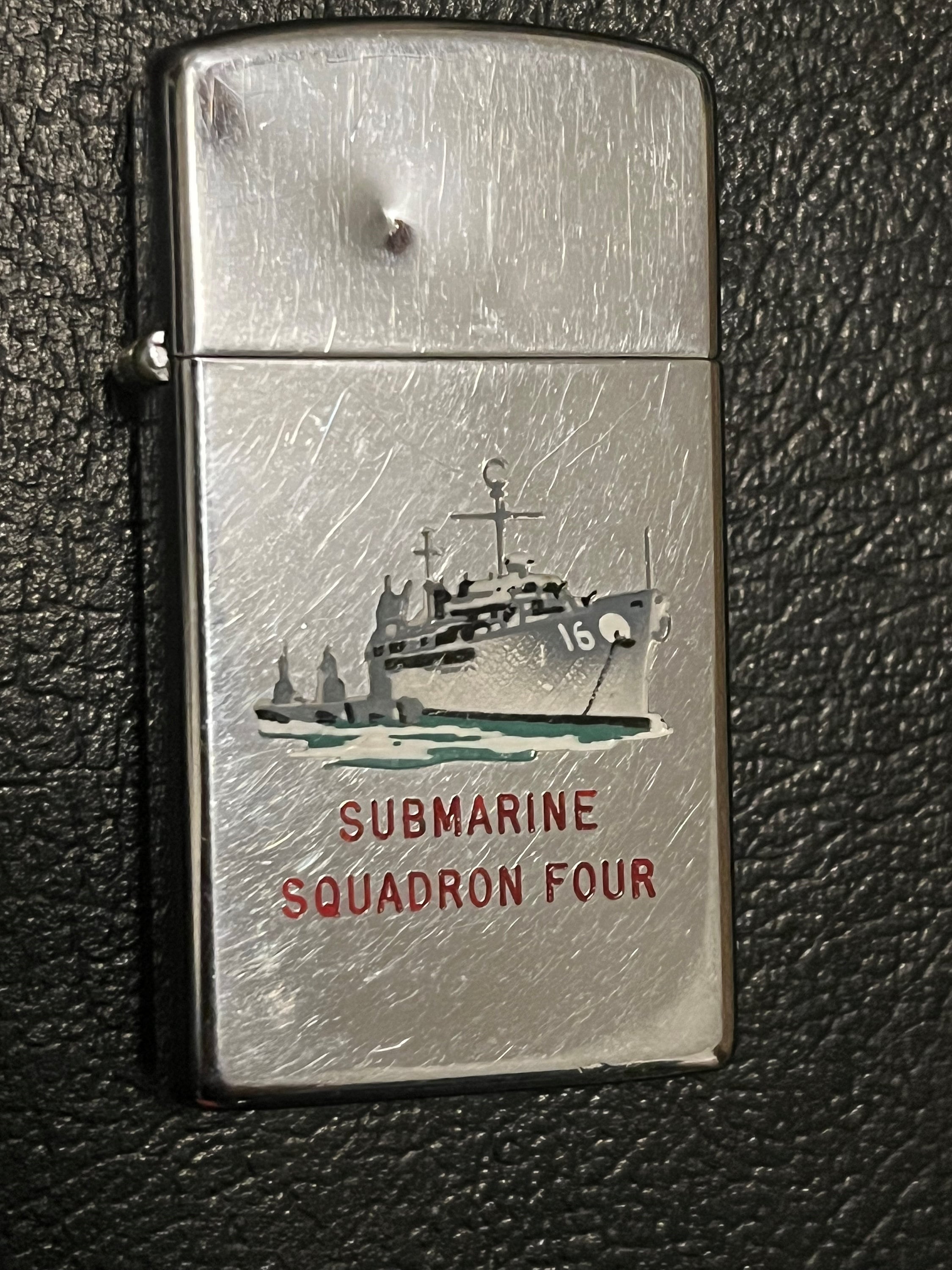 Submarine Squadron 4 SUBRON 4 Navy Zippo Slim Lighter Used - Etsy