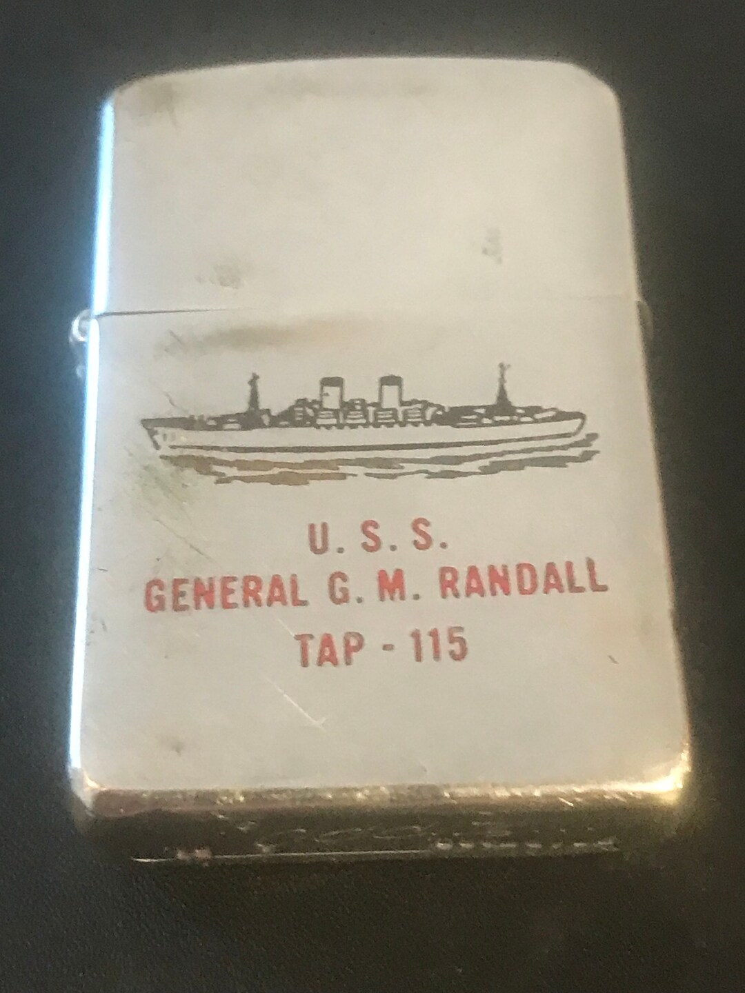 USS General GM Randall TAP-115 Zippo Full Size Lighter Used 1960 - Etsy ...