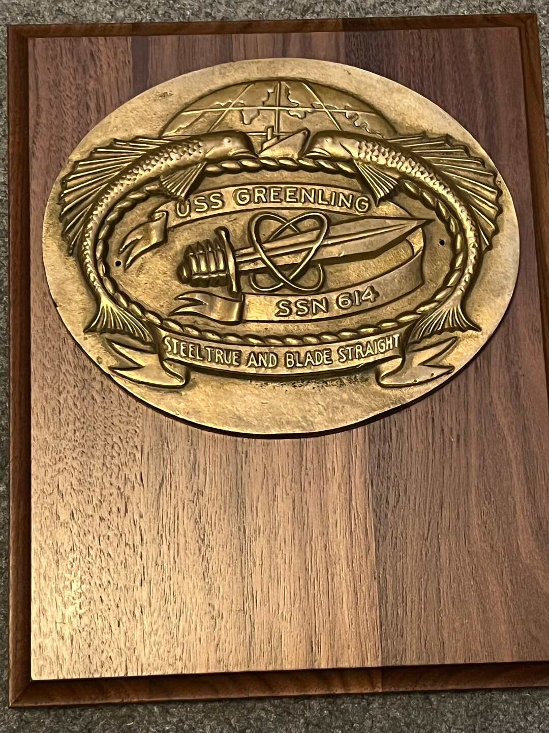 USS Greenling Submarine SSN 614 Brass Plaque - Etsy