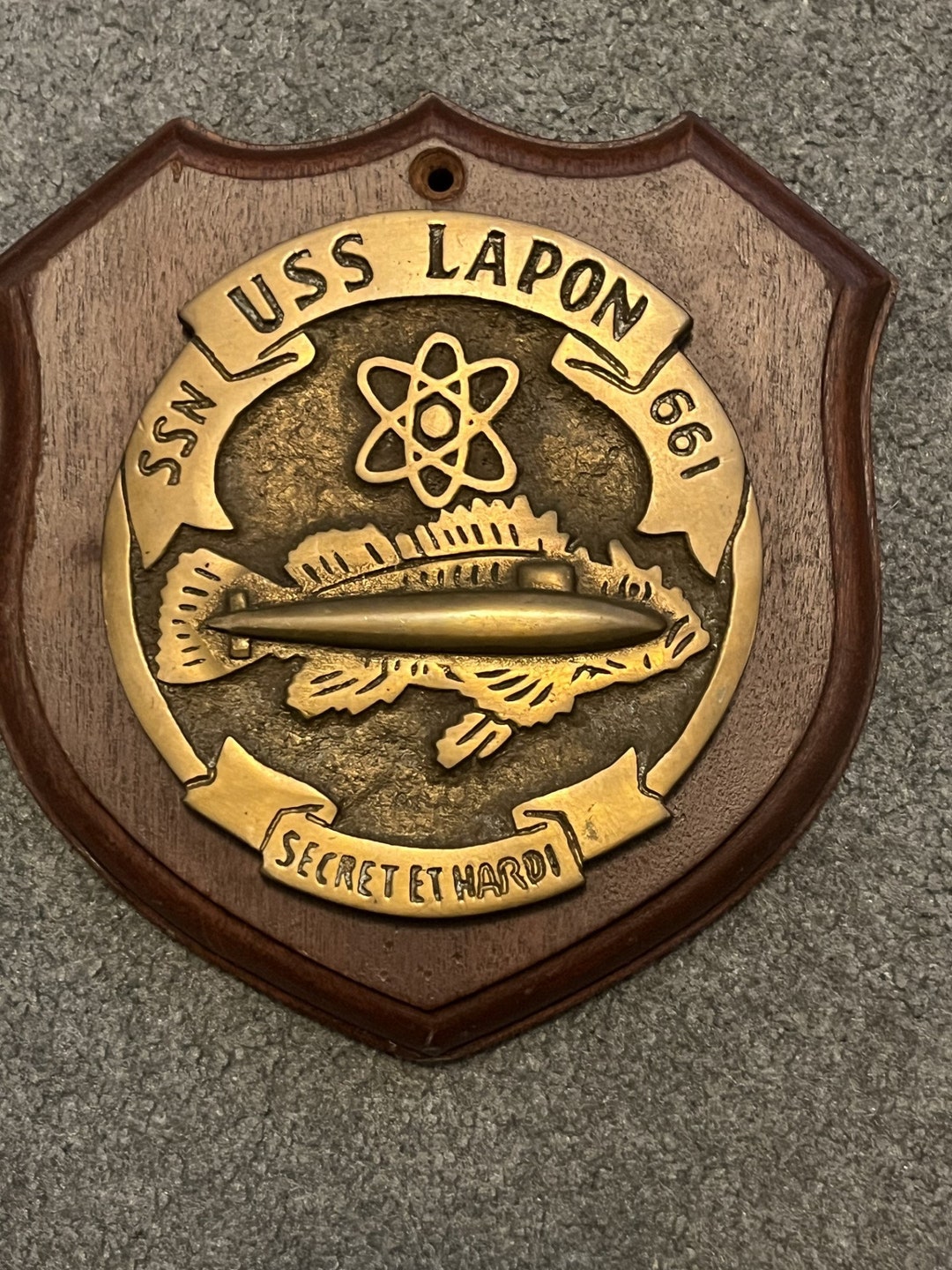 USS Lapon Submarine SSN 661 Brass Plaque - Etsy