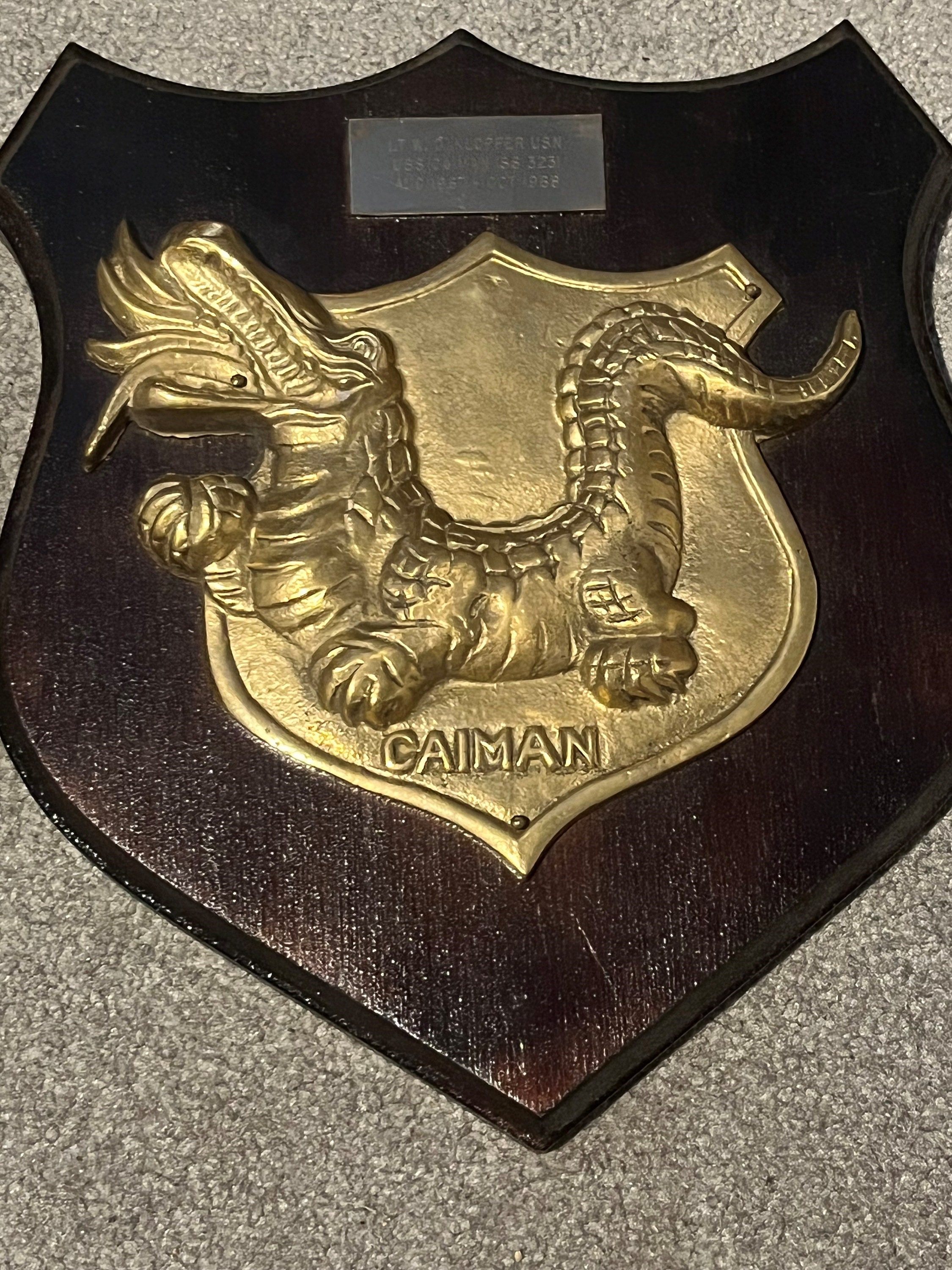 USS Caiman Submarine SS 323 Brass Plaque - Etsy