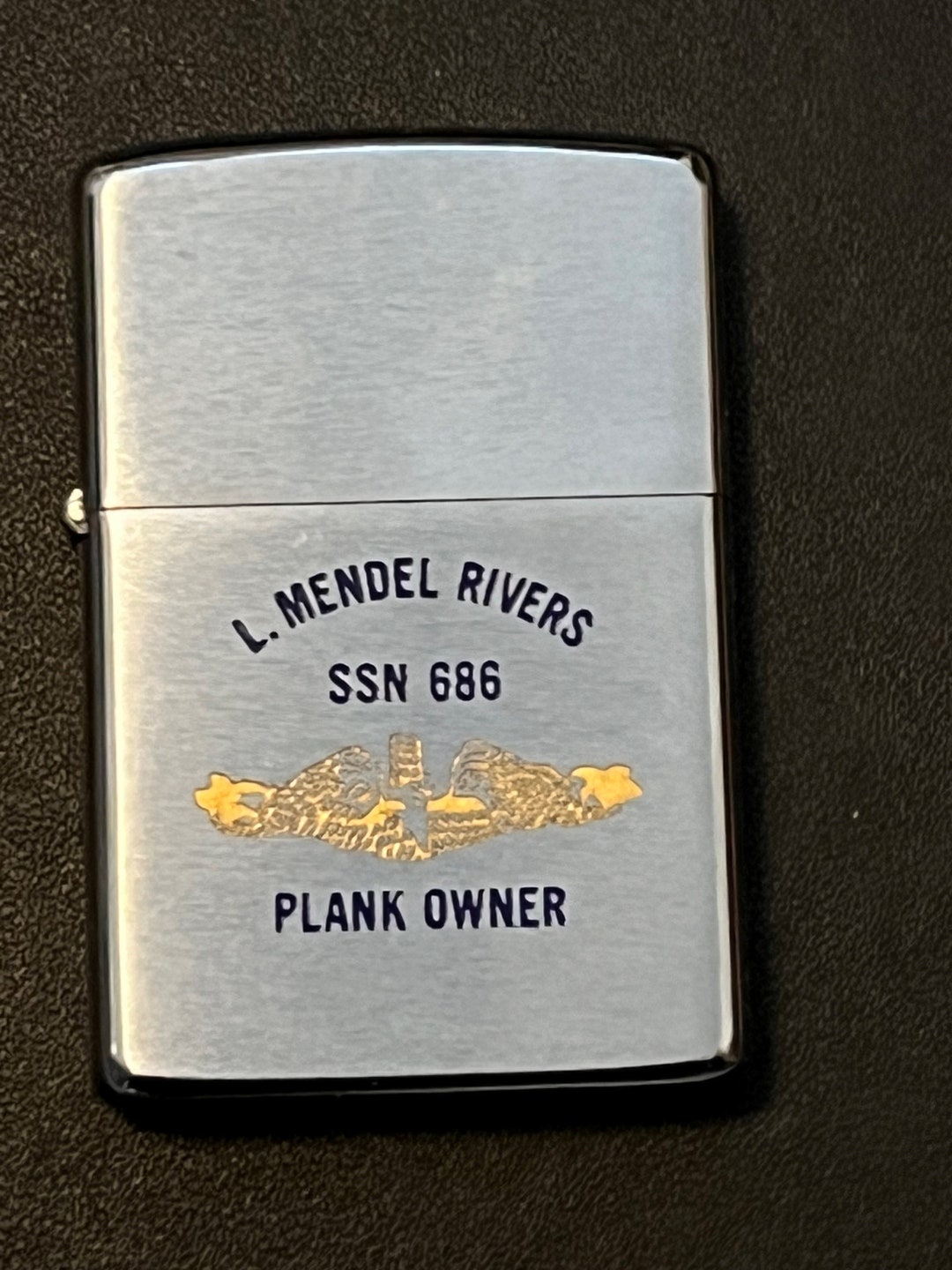 NOS USS L Mendel Rivers Submarine SSN 686 Plankowner Zippo Full Size ...