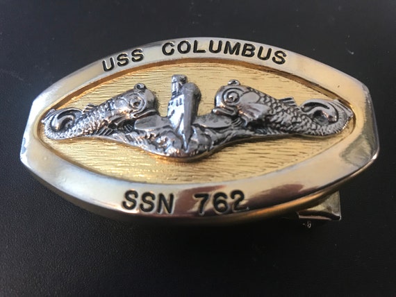 Submarine USS Columbus SSN 762 Navy Belt Buckle Used | Etsy