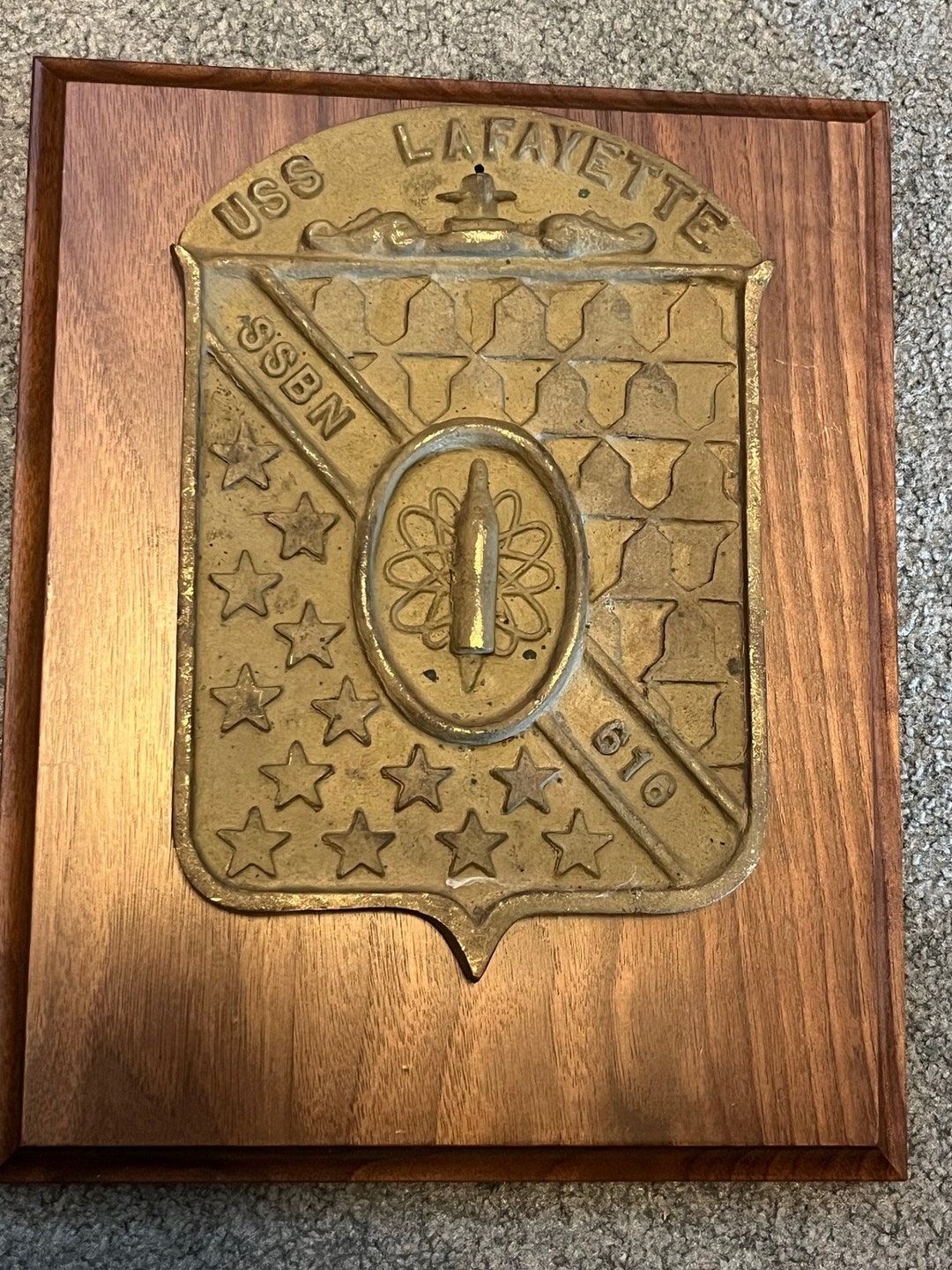 USS Lafayette Submarine SSBN 616 Brass Plaque - Etsy