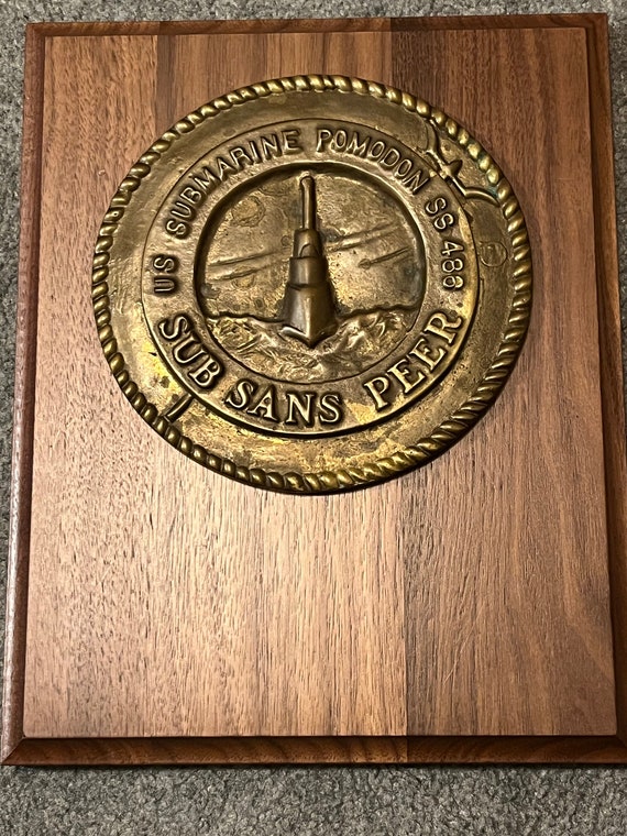 USS Pomodon Submarine SS 486 Brass Plaque - Etsy