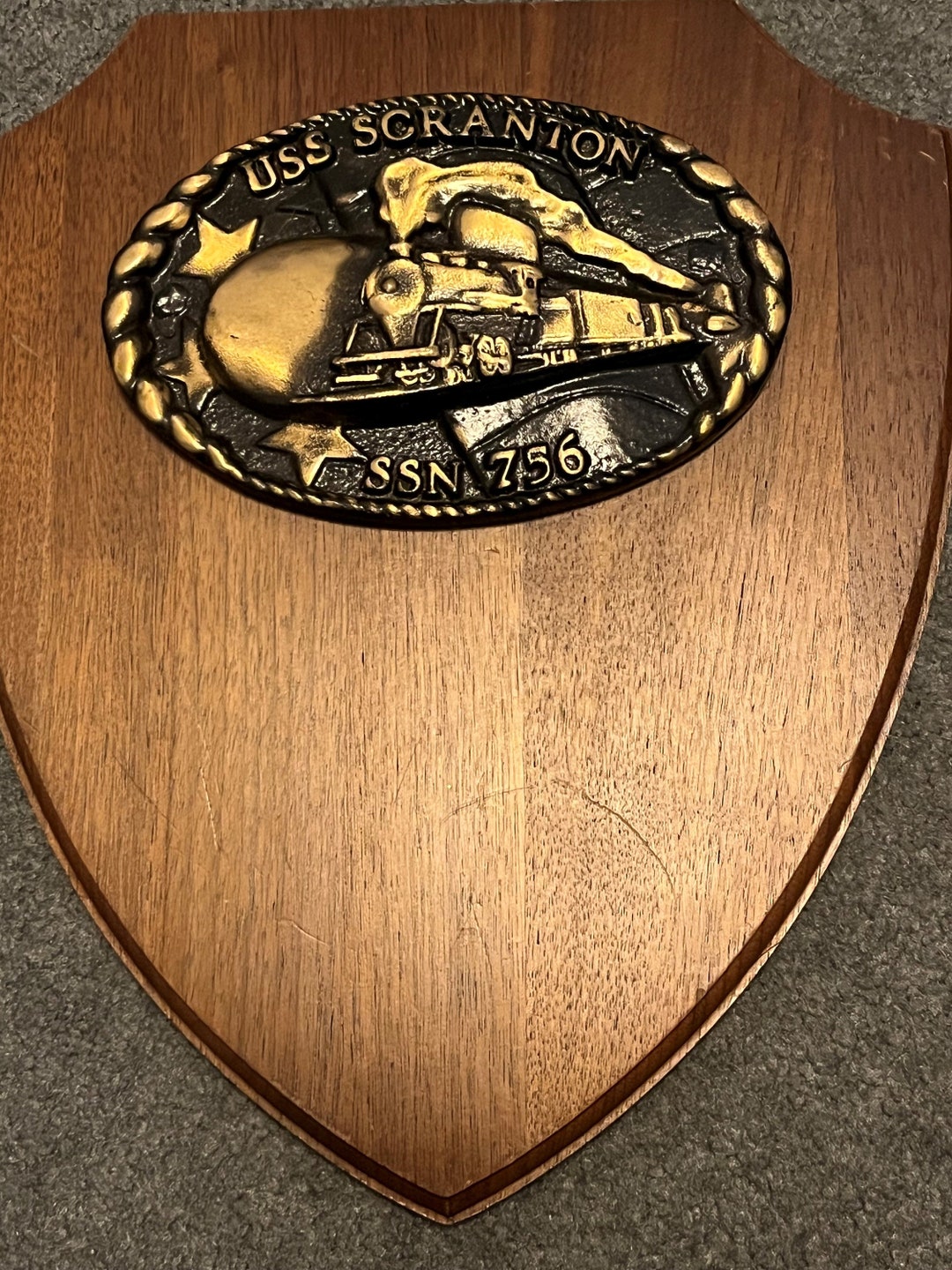 USS Scranton Submarine SSN 756 Brass Plaque - Etsy