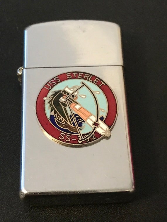 USS Sterlet Submarine SS 392 Zippo Slim Lighter Used 1963 - Etsy