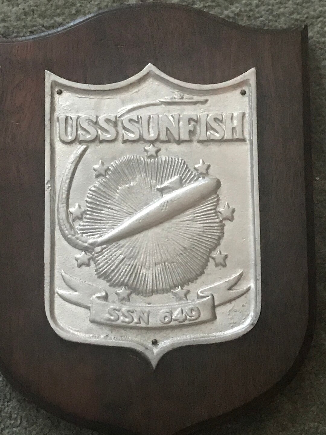 USS Sunfish Submarine SSN 649 Cast Aluminum Plaque - Etsy