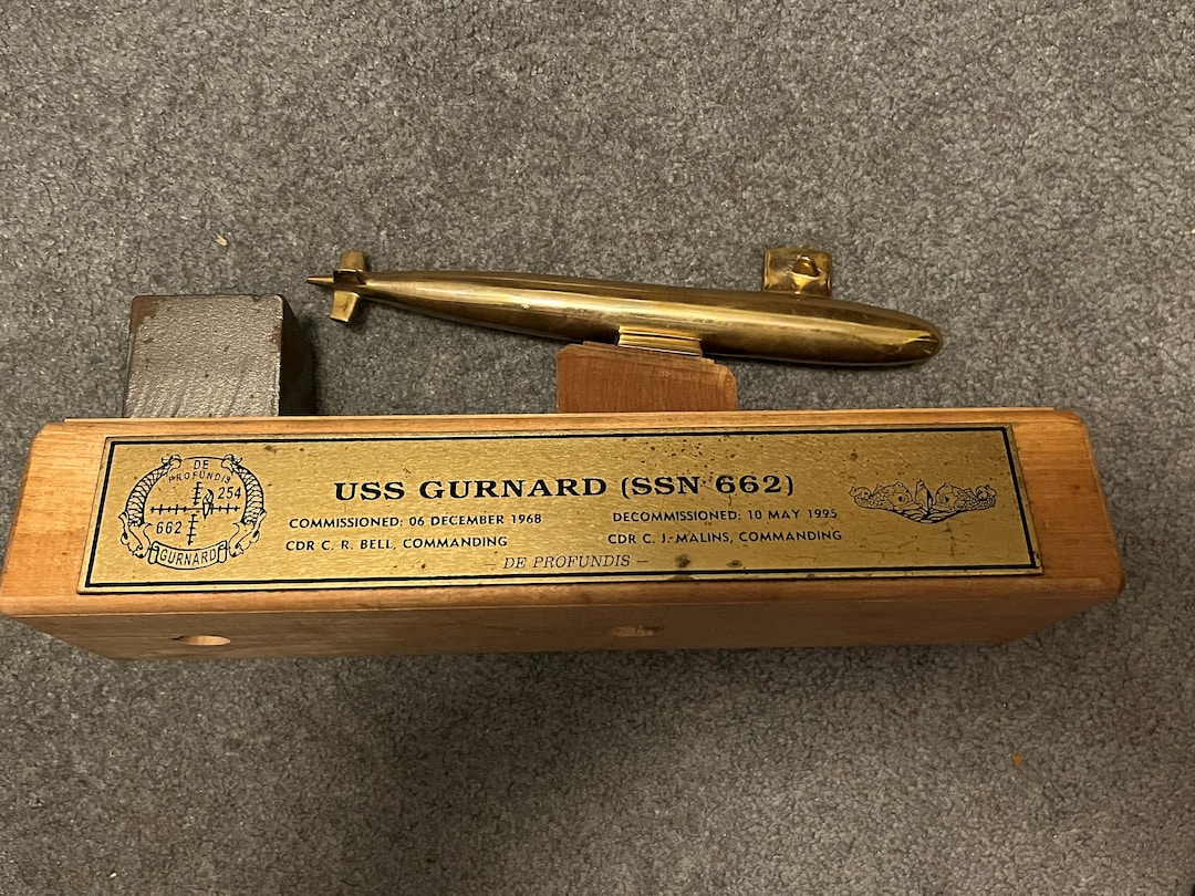 Brass Decommissioning Model of USS Gurnard SSN 662 - 1995 - Etsy