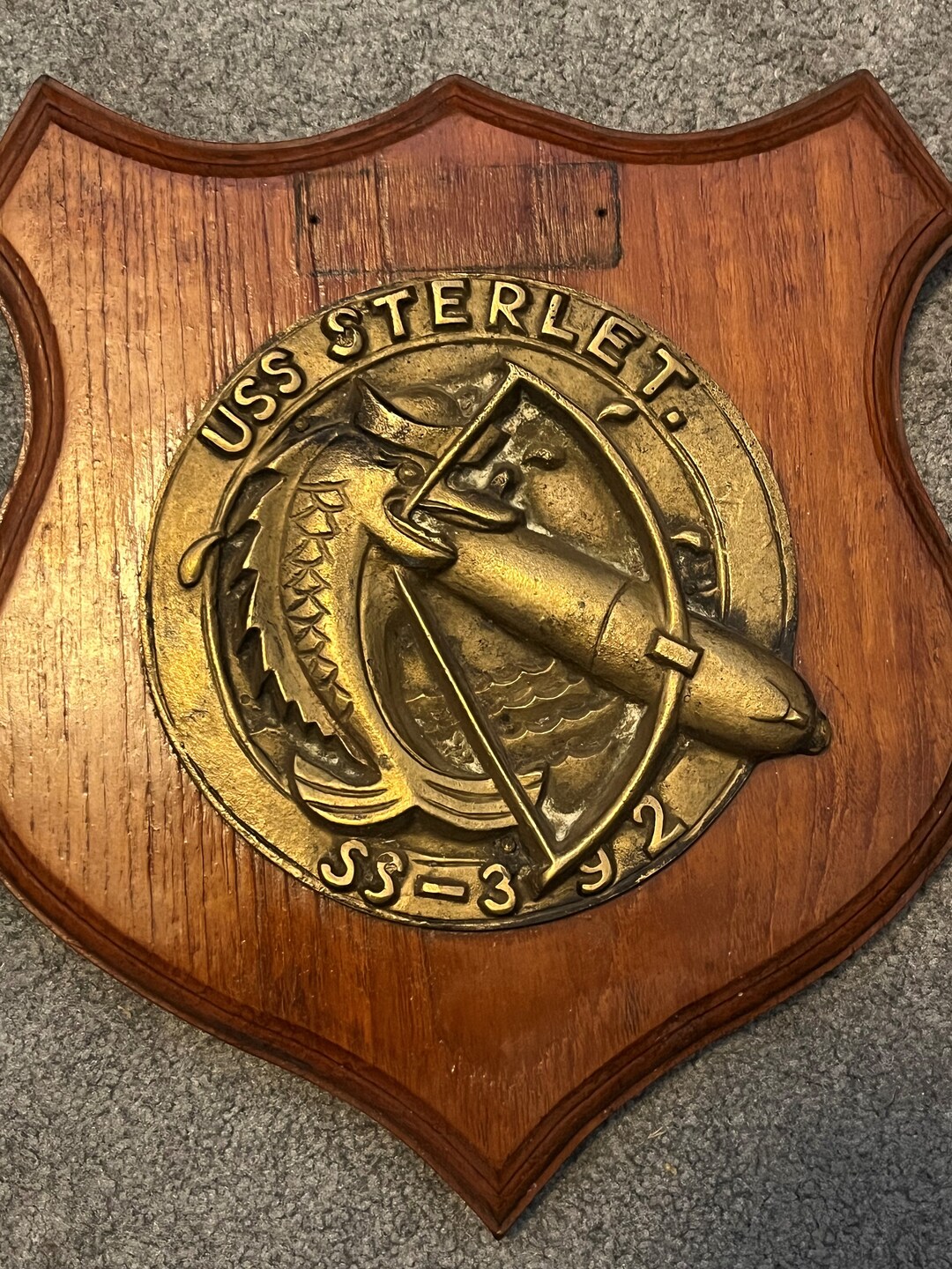 USS Sterlet Submarine SS 392 Brass Plaque - Etsy