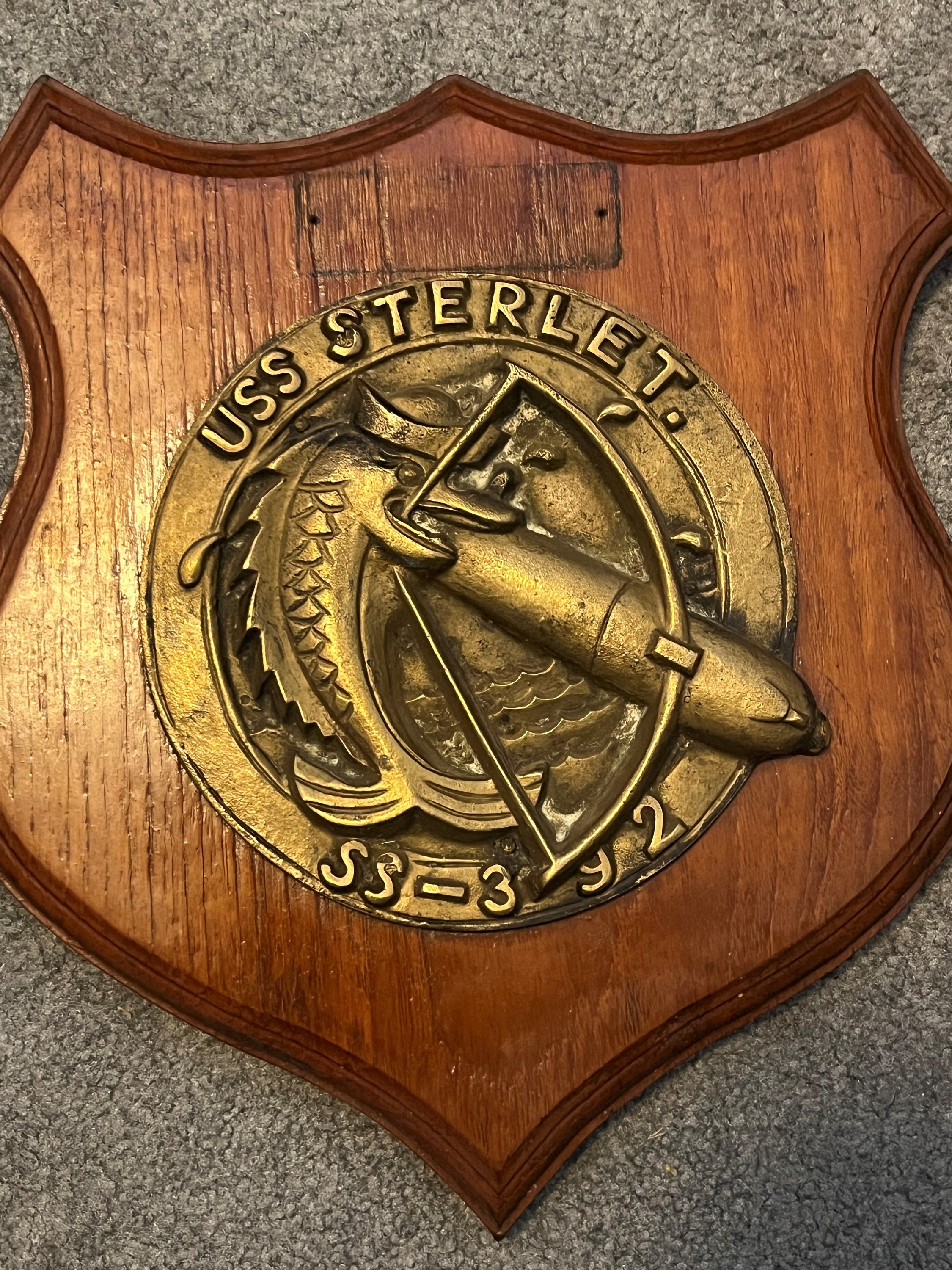 USS Sterlet Submarine SS 392 Brass Plaque - Etsy