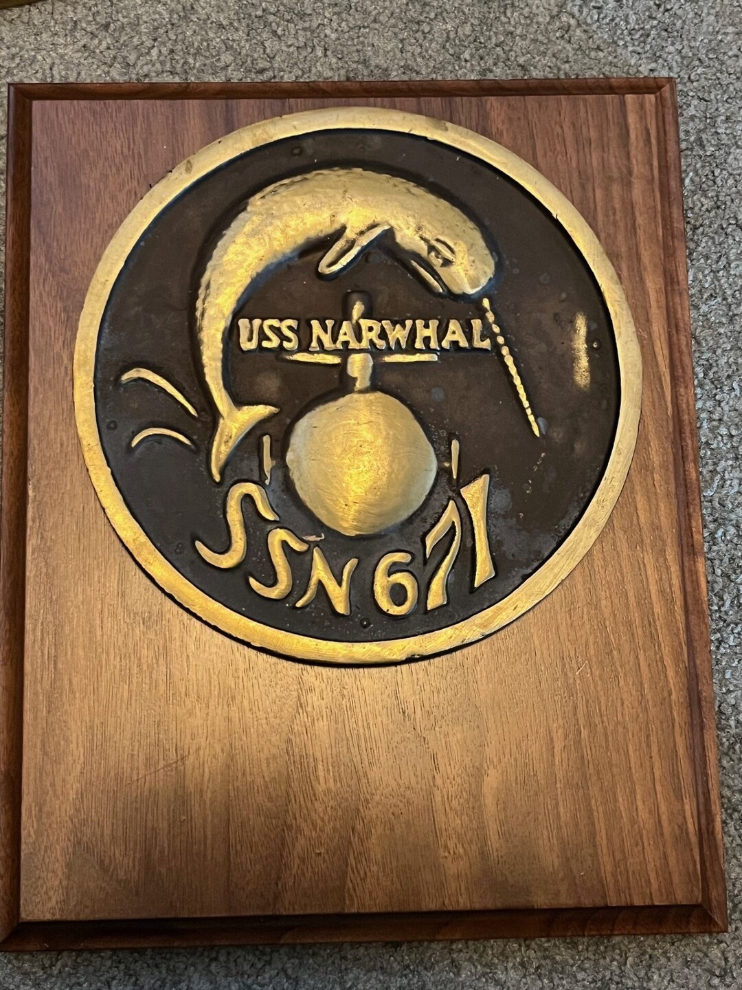 USS Narwhal Submarine SSN 671 Brass Plaque - Etsy