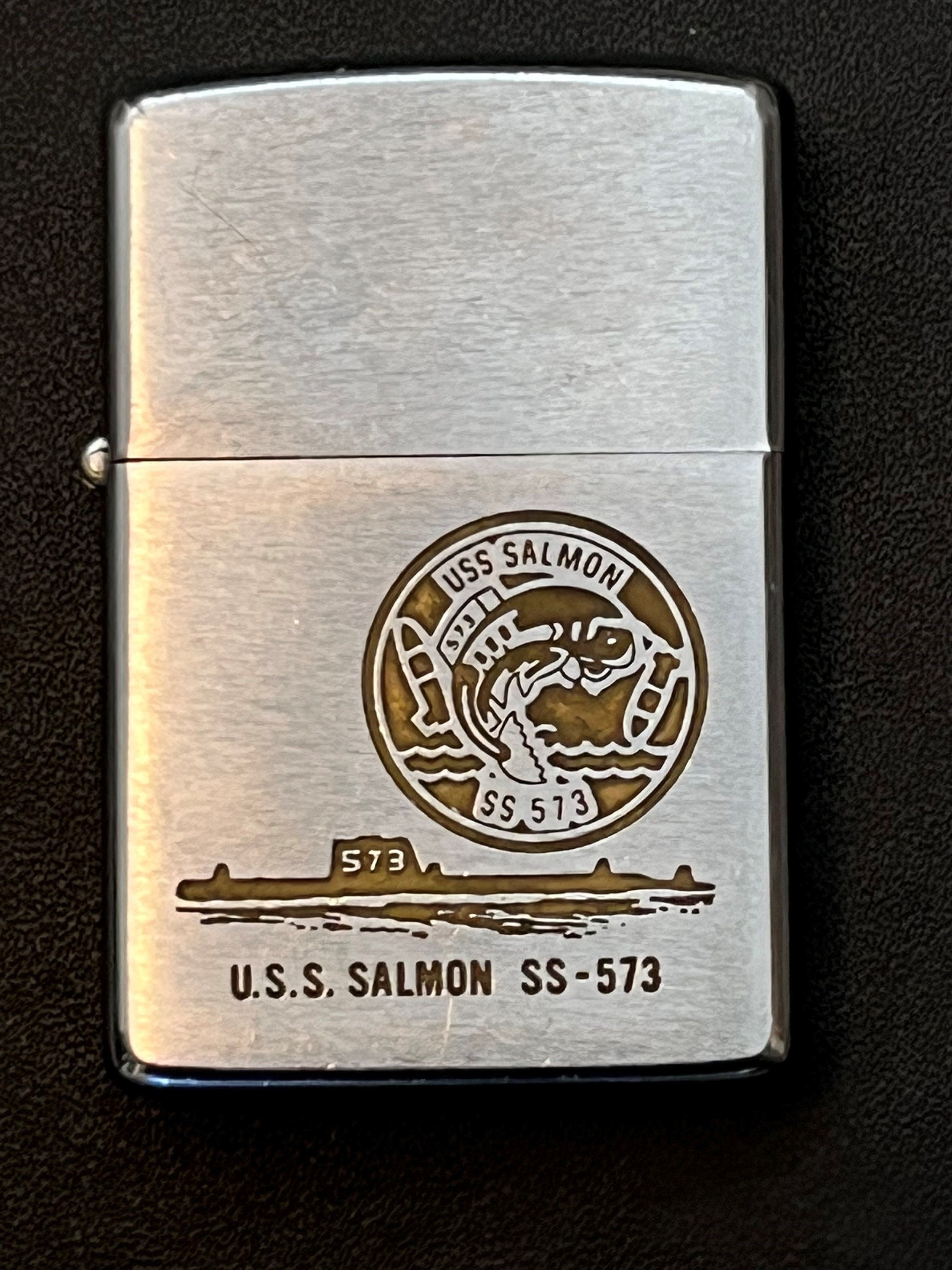 USS Salmon Submarine SS 573 Zippo Full Size Lighter Used - Etsy